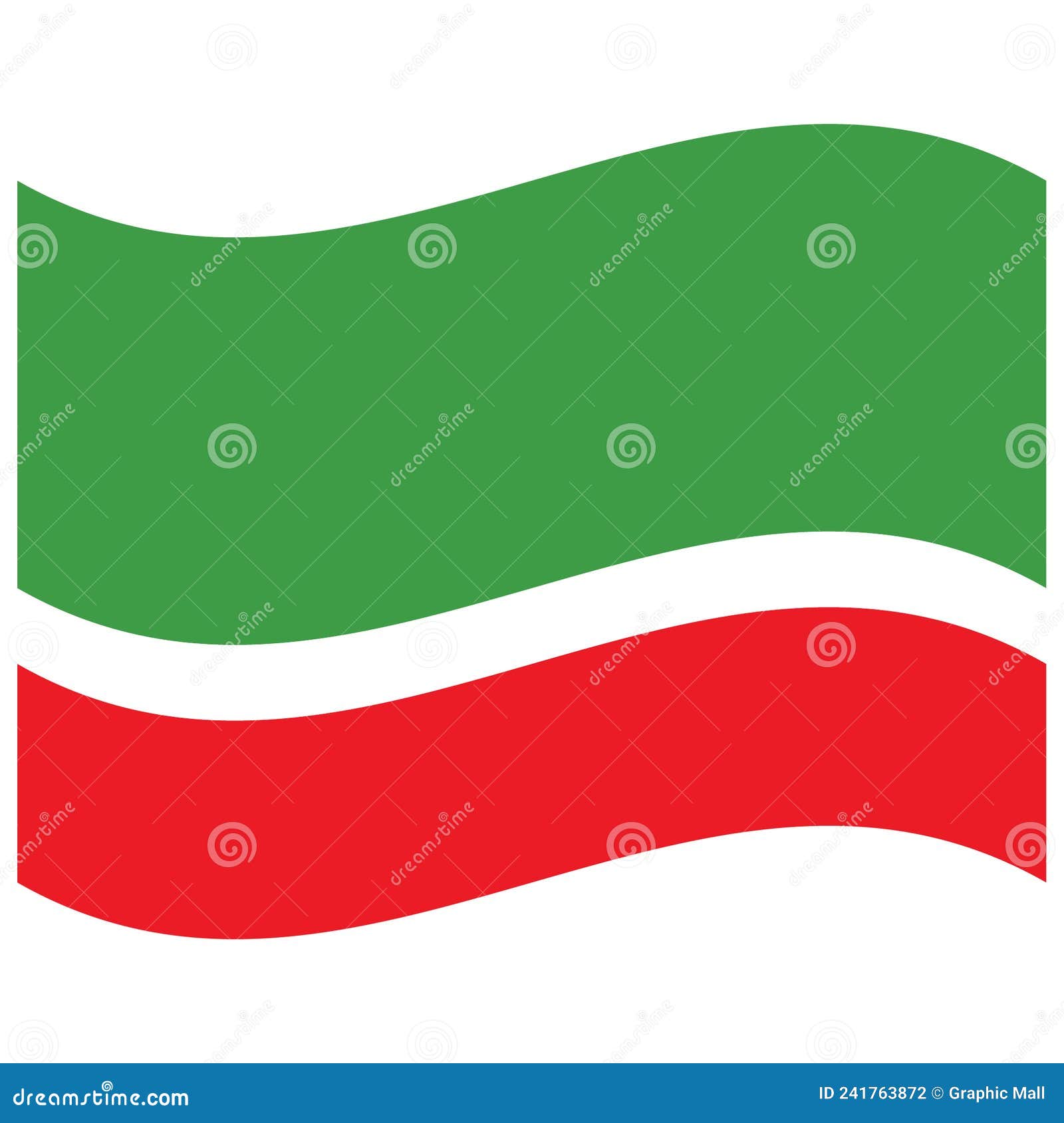 National Flag of Chechen Republic - Flat Color Icon. Stock Vector ...