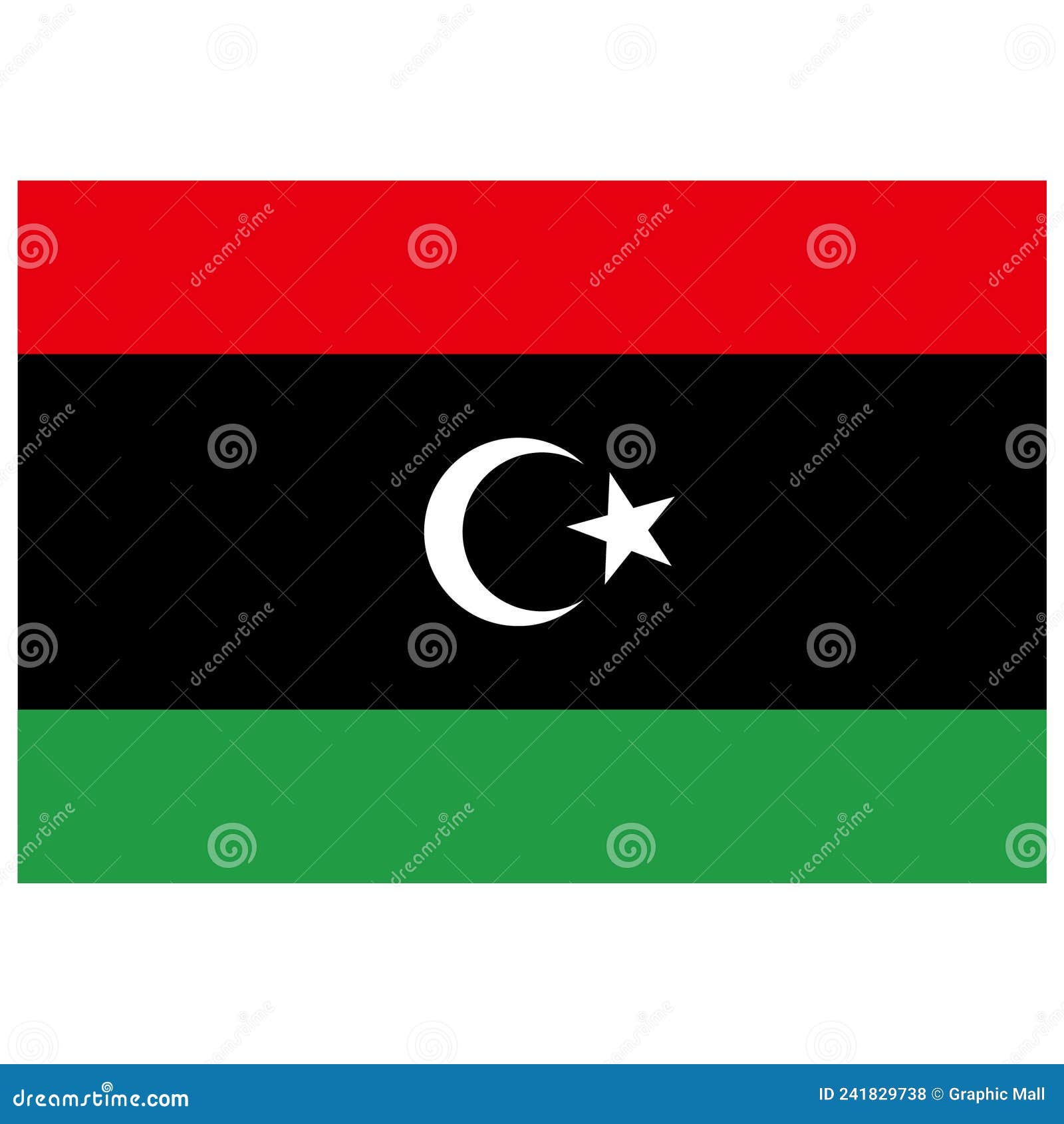 Libya Flat Landmarks Vector Illustration. Libya Line City With Famous ...