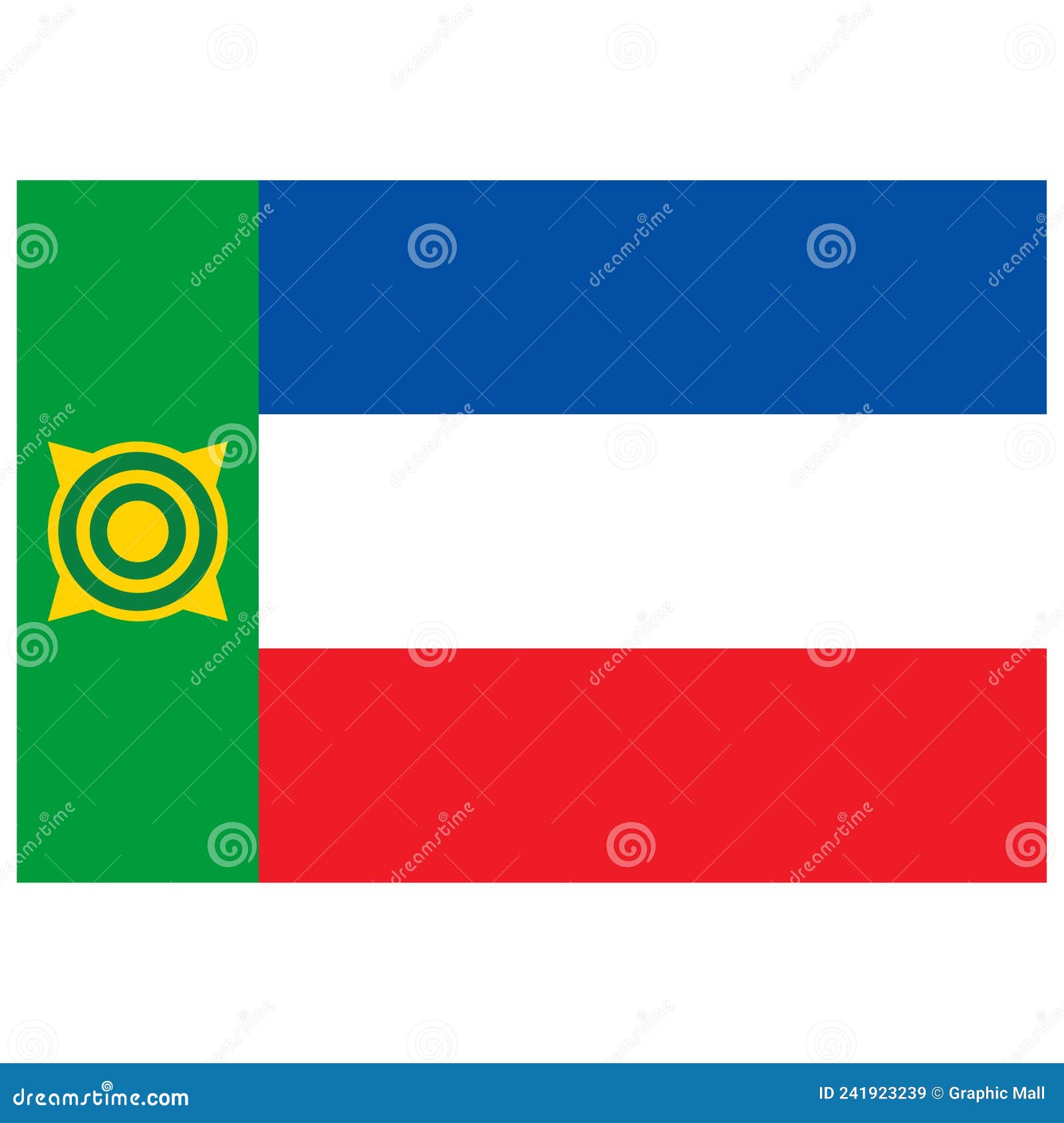 National Flag of Khakassia - Flat Color Icon. Stock Vector ...