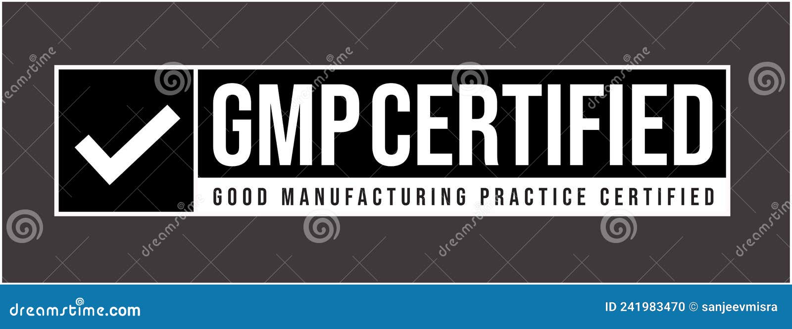 Certified Good Manufacturing Practice. Black and White Stock Vector ...