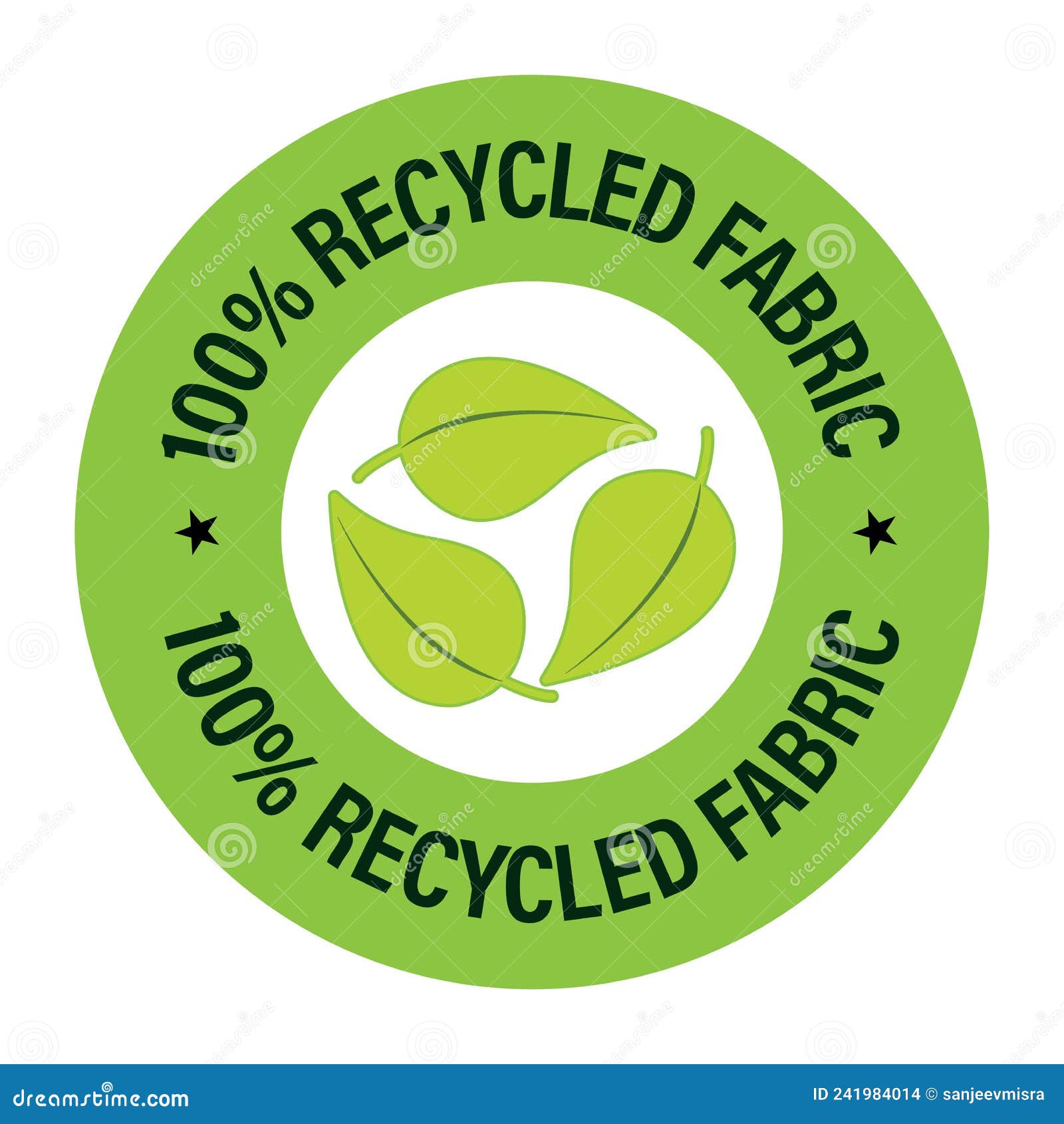 `100 Recycled Fabrics` Vector Icon. Stock Vector - Illustration of ...