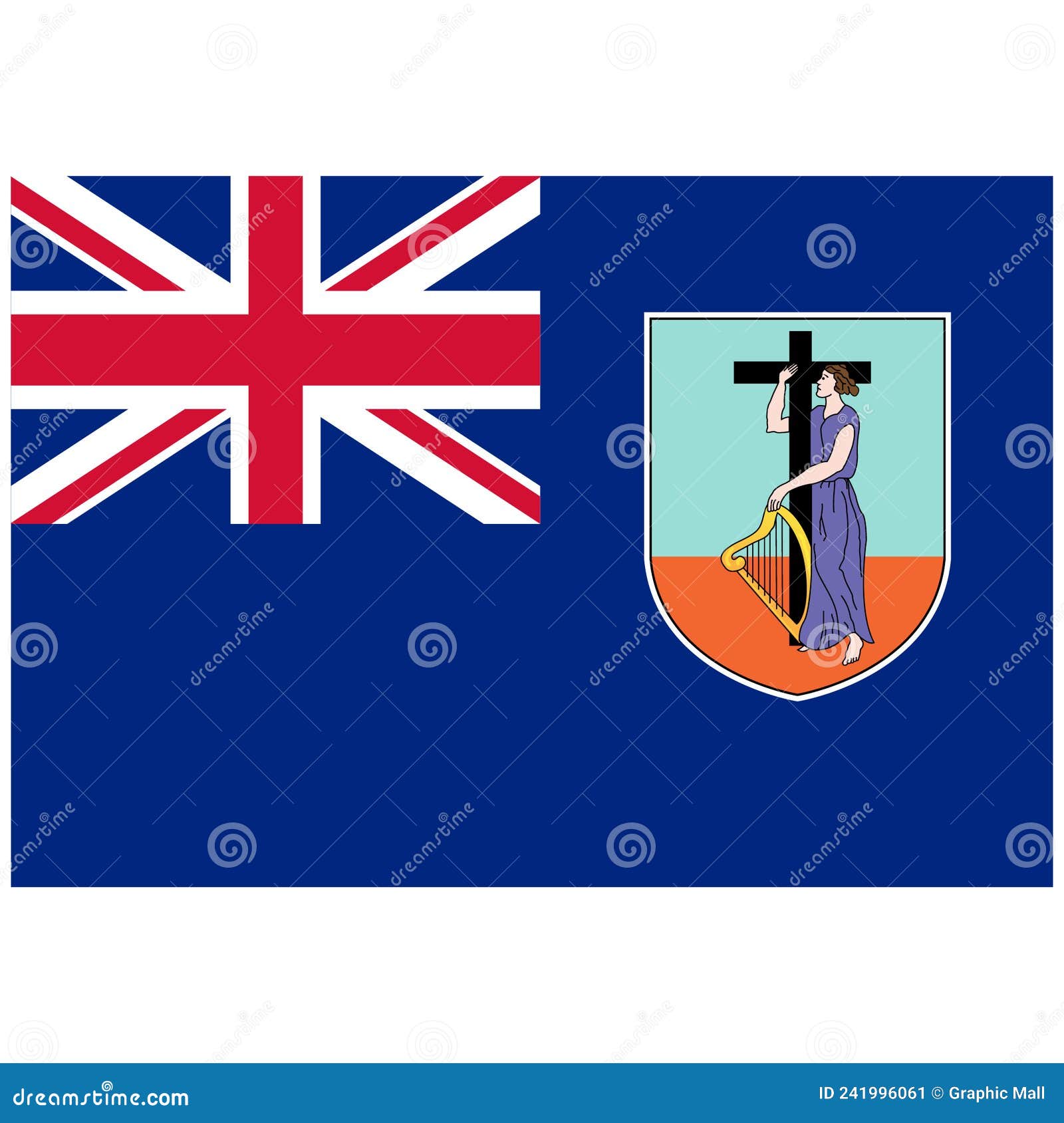 Montserrat Flat Travel Skyline Set. Montserrat Black City Vector ...