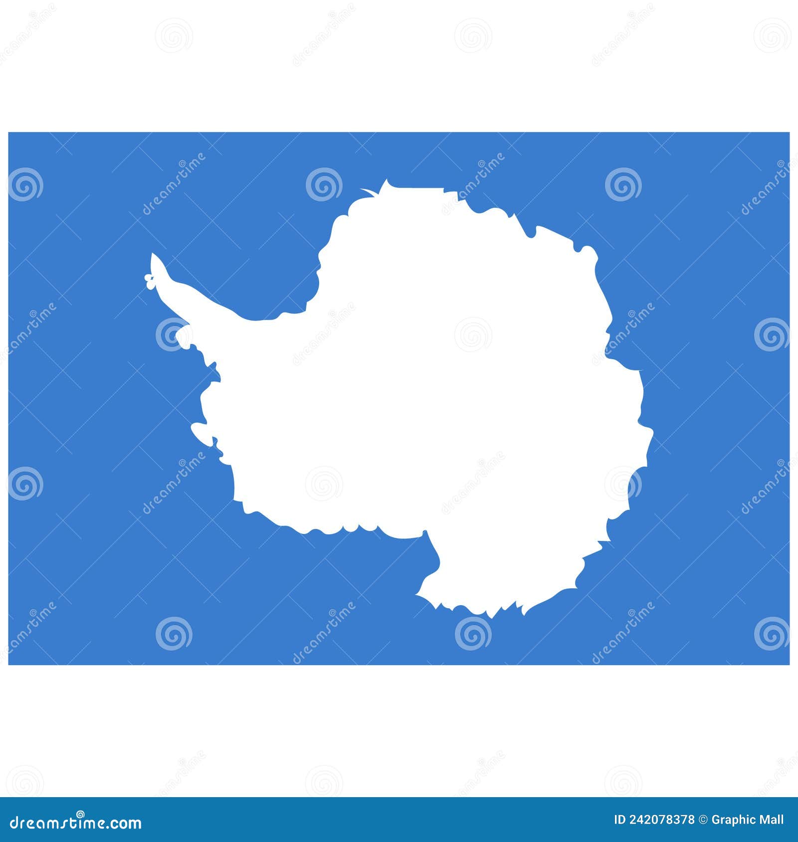 National Flag of Antarctica - Flat Color Icon. Stock Vector ...