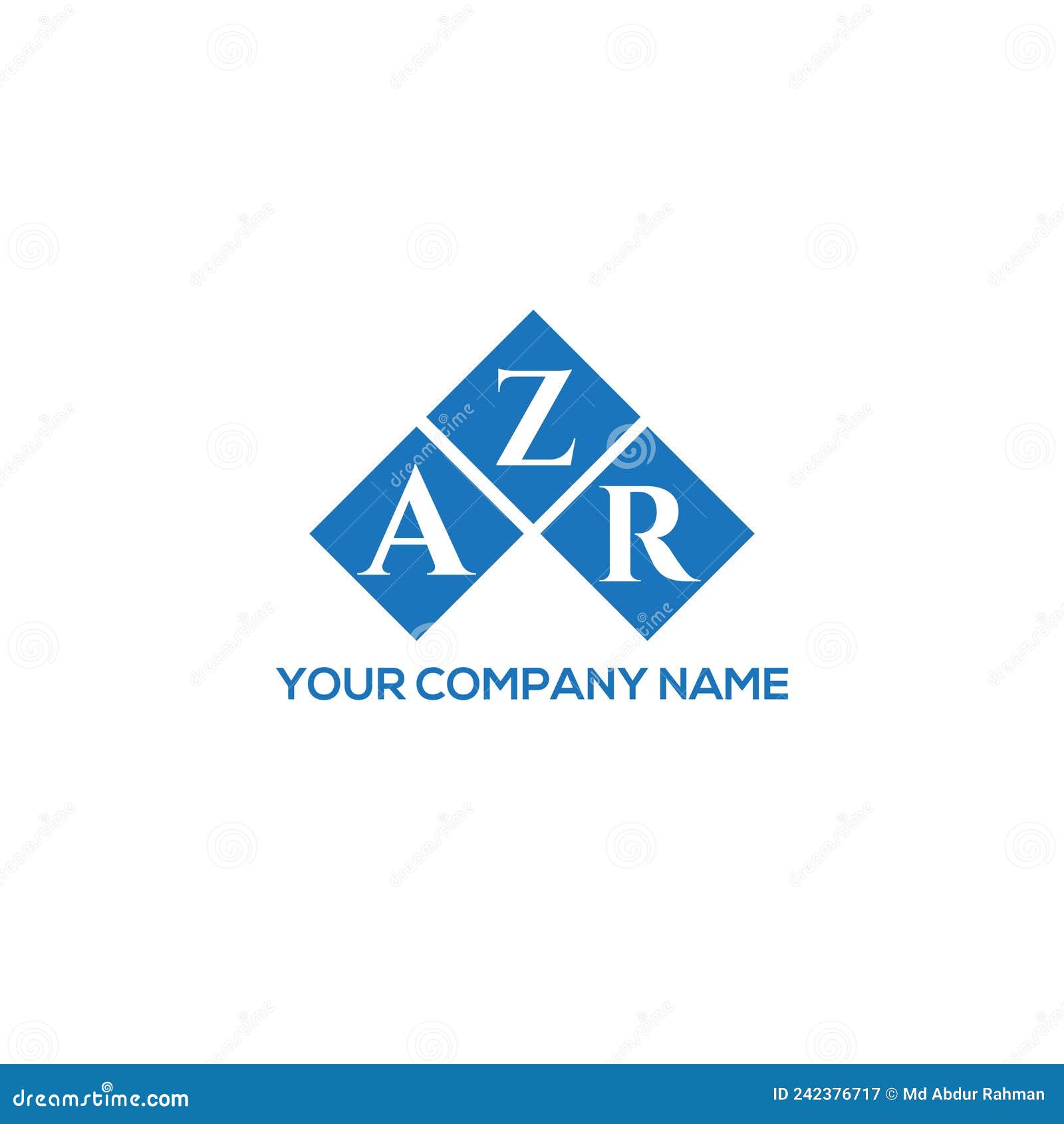 AZR Letter Logo Design on Black Background. AZR Creative Initials ...