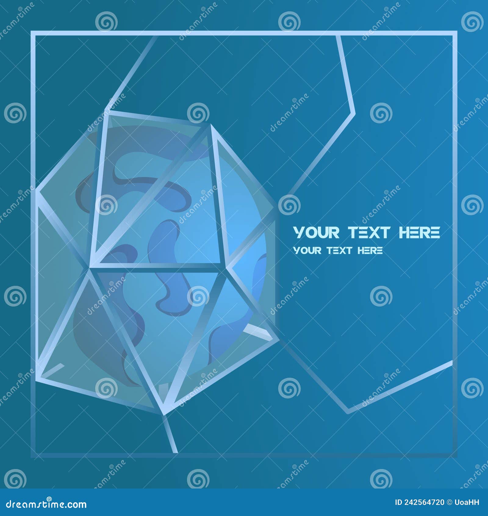 Technology Ball Inside the Icosphere with Text. Science, Research Stock ...