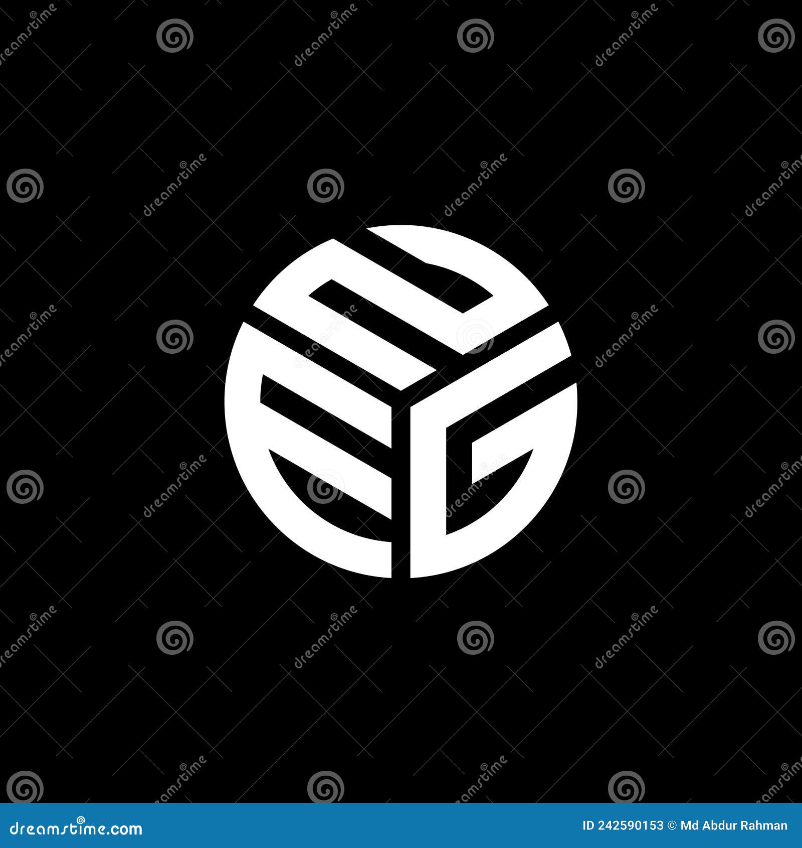NEG Letter Logo Design on Black Background. NEG Creative Initials ...