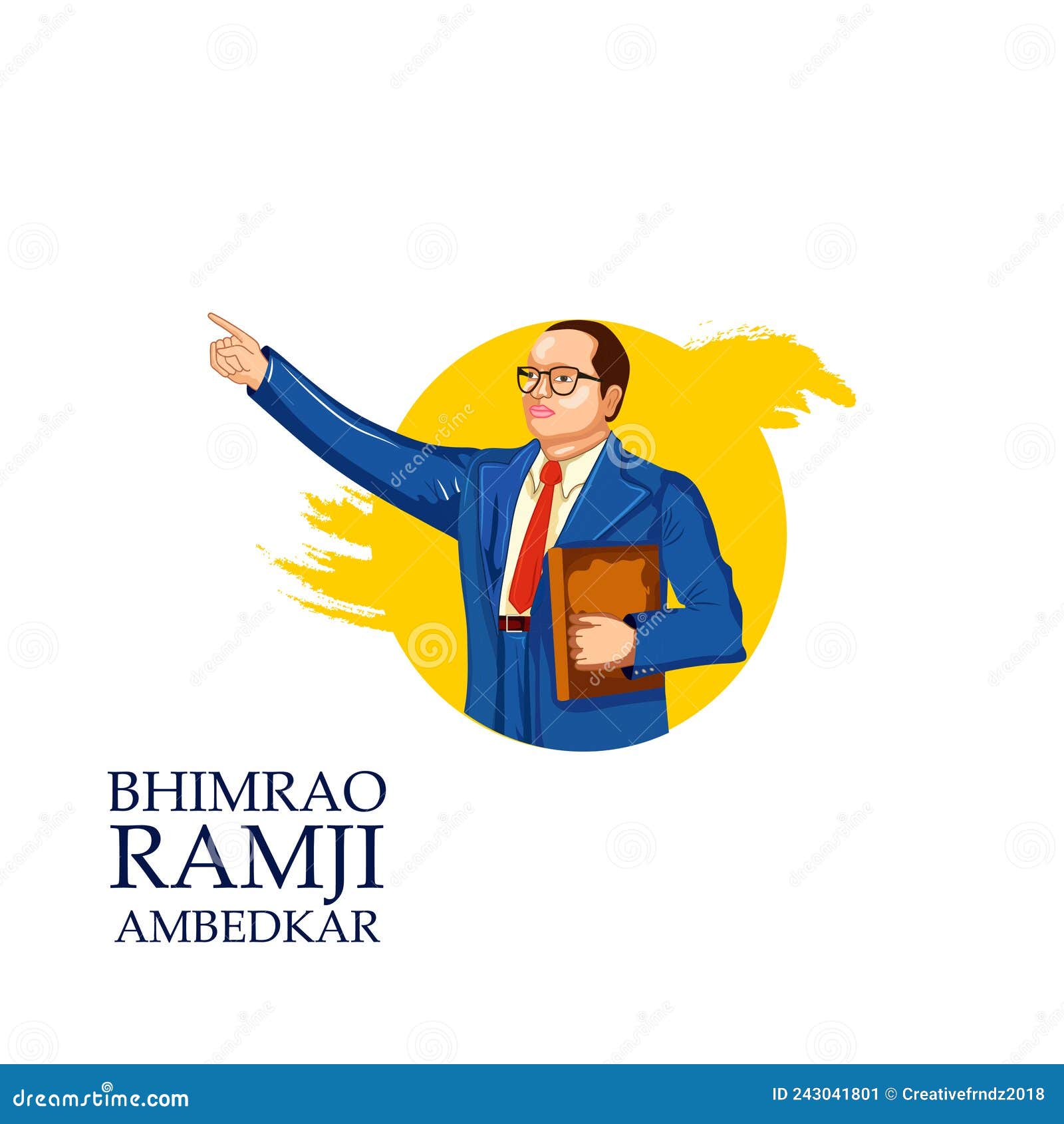 Dr. Bhim Rao Ambedkar Jayanti Greeting Card Stock Illustration ...