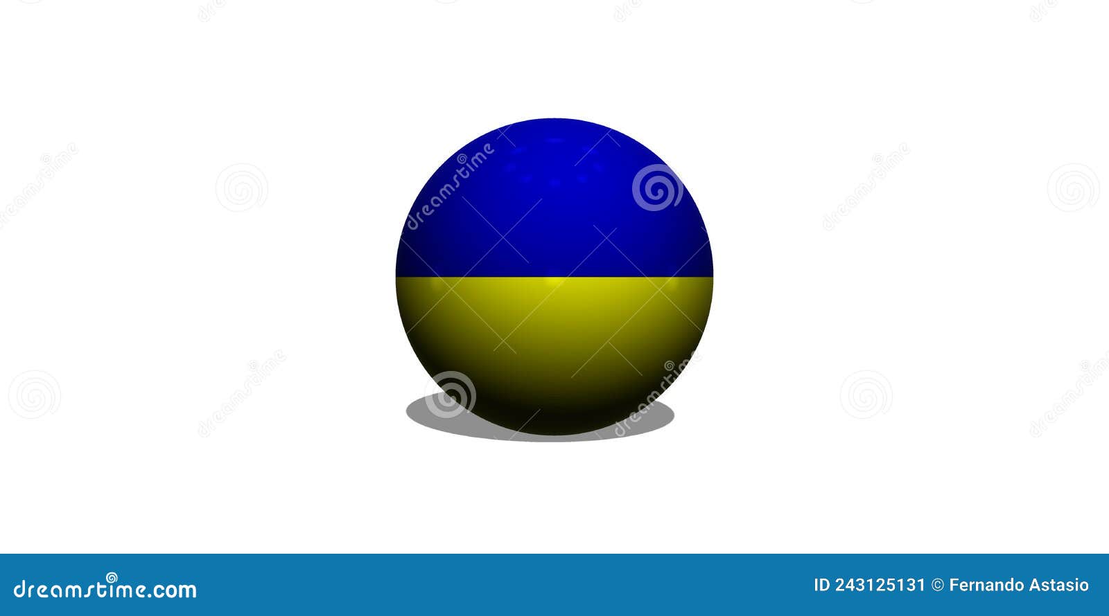 Ukraine. Flag of Ukrainian. Ball 3D of Ukraine Design. Horizontal ...