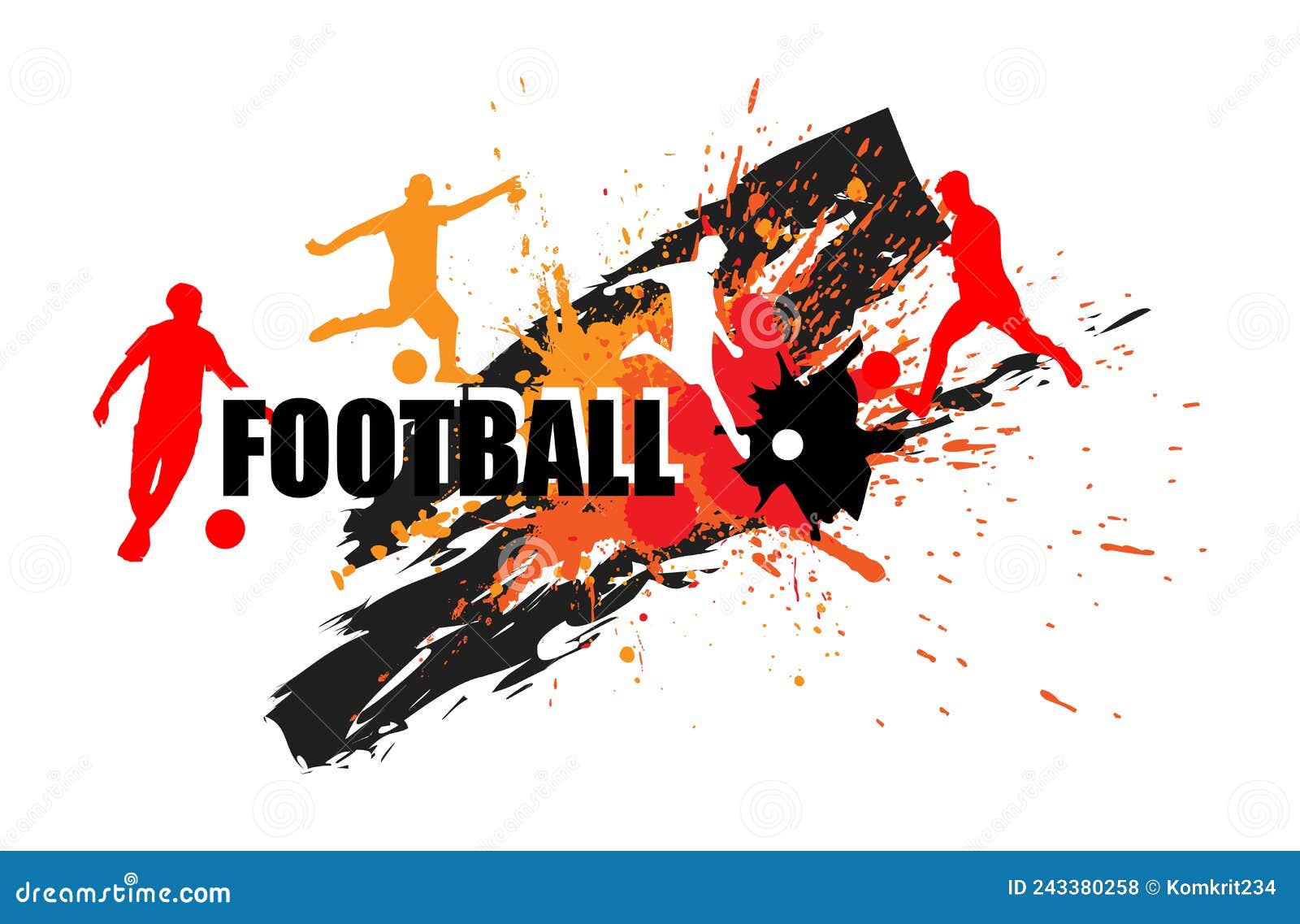 Football Player Team Logo Symbol with Splatter Painting Graphic on ...
