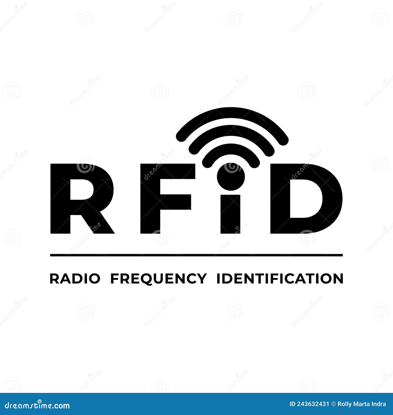 Web RFID Tag Icon. Radio Frequency Identification Symbol. Isolated on a ...