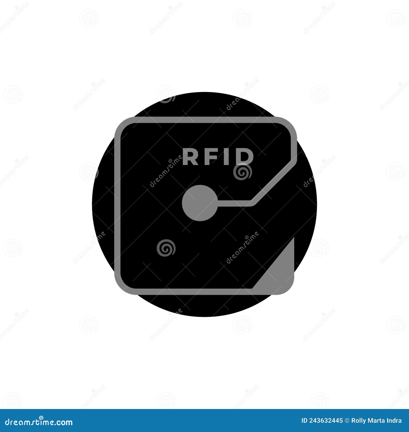 RFID Tag Icon. Radio Frequency Identification Symbol. Isolated on a ...