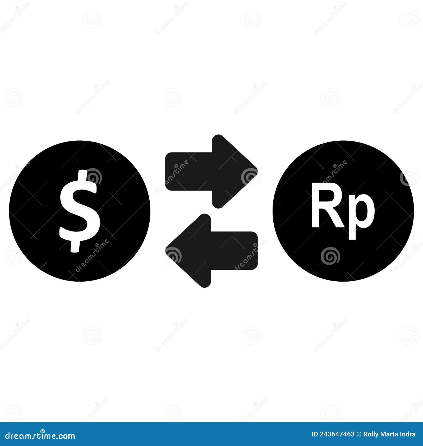 Arrow Icon. Swap Or Exchange, Reload Vector Illustration. Simple Style ...