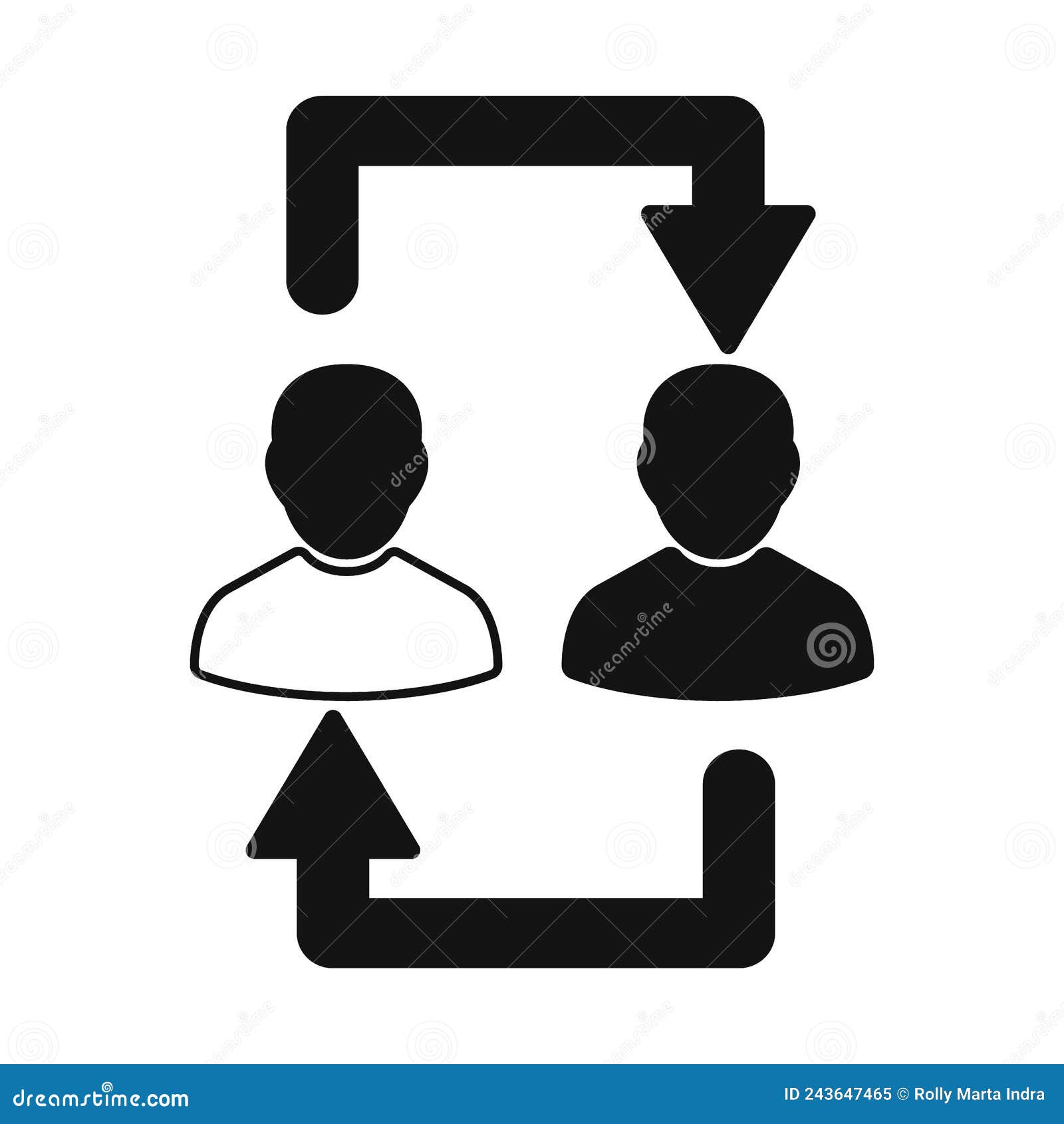 Web Arrow Icon. Swap or Exchange, Reload Vector Illustration. Simple ...