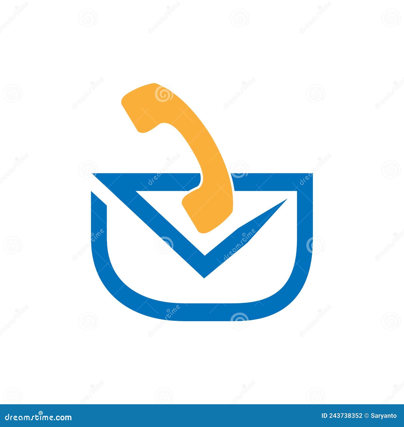 Email and Phone Icon Vector. Flat Design Stock Vector - Illustration of ...