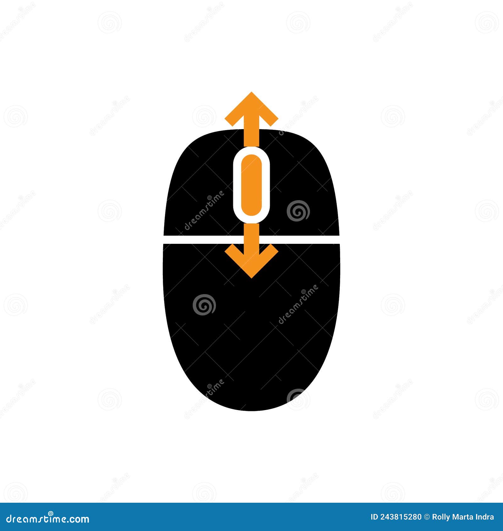 Web Mouse Icon Vector Illustration Template. Scroll Mark. Simple Style ...