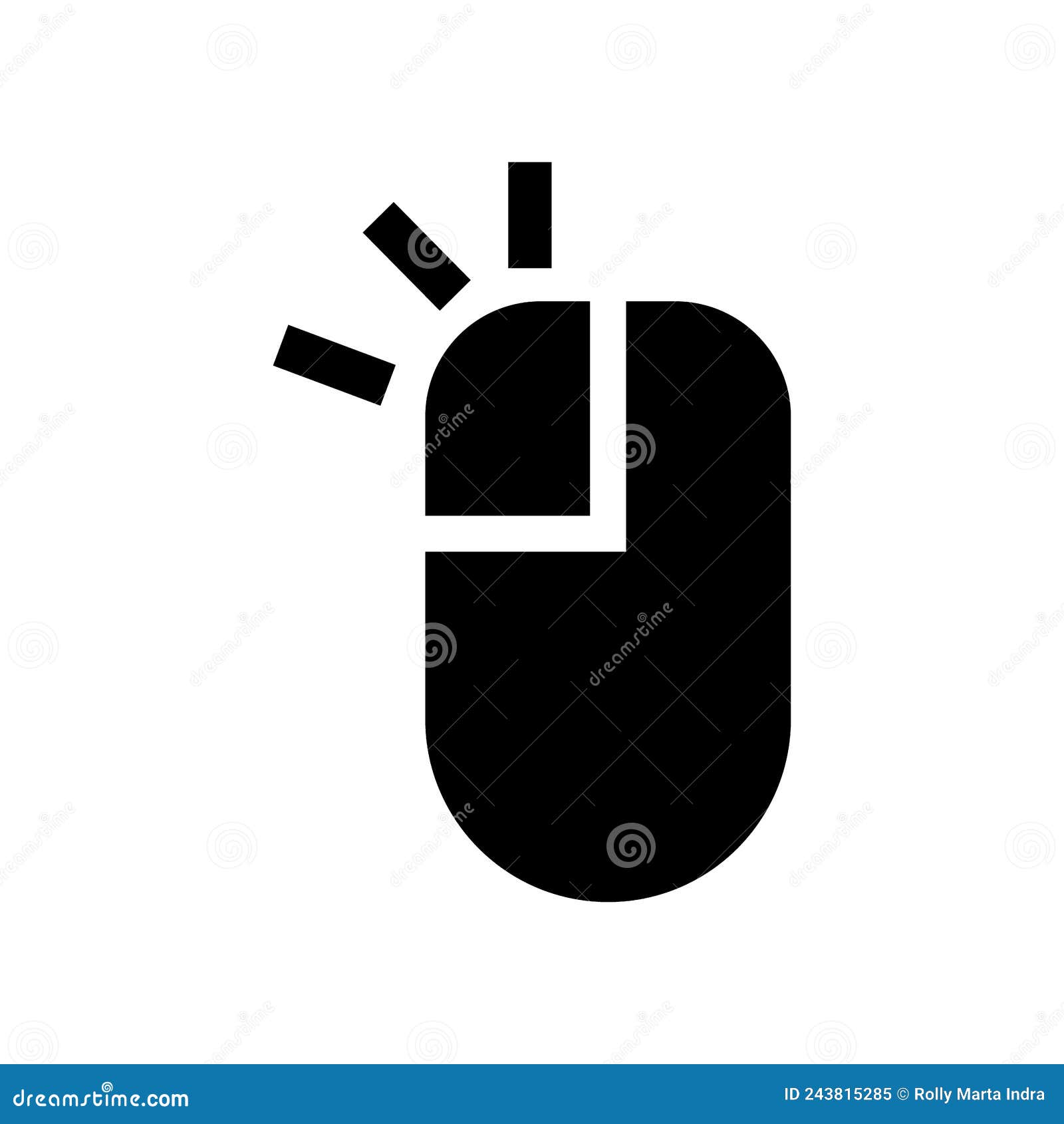 Web Mouse Icon Vector Illustration Template. Left Click. Simple Style ...