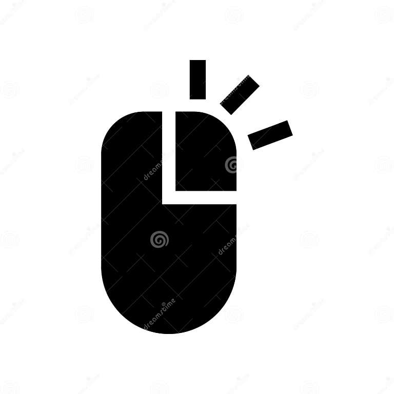 Web Mouse Icon Vector Illustration Template. Right Click. Simple Style ...