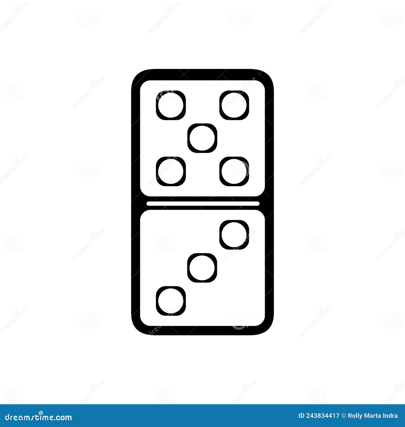 Vector Illustration of Realistic Domino Full Set Isolated on ...