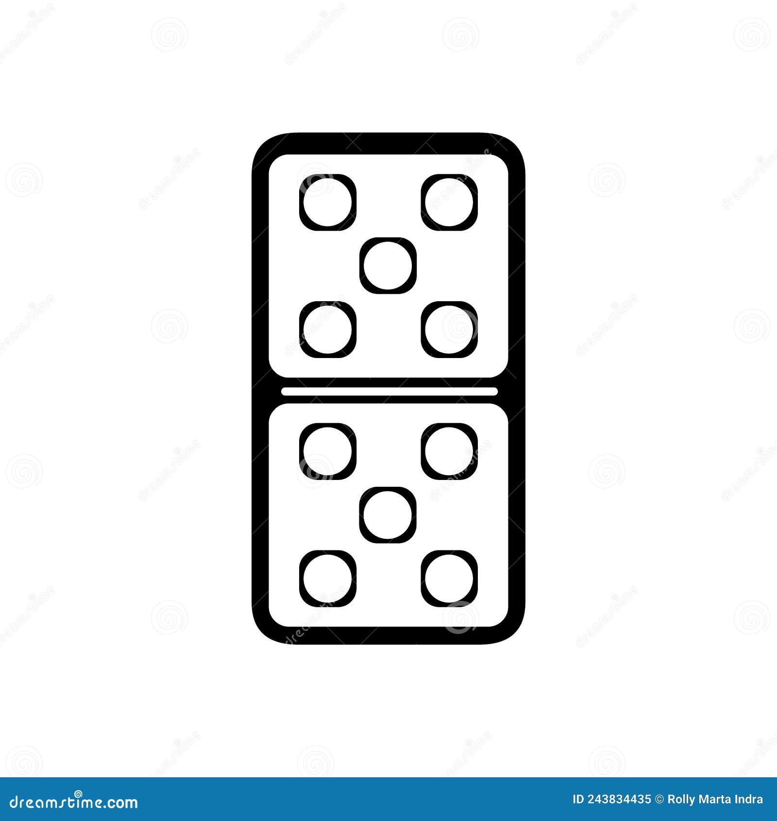 Vector Illustration of Realistic Domino Full Set Isolated on ...