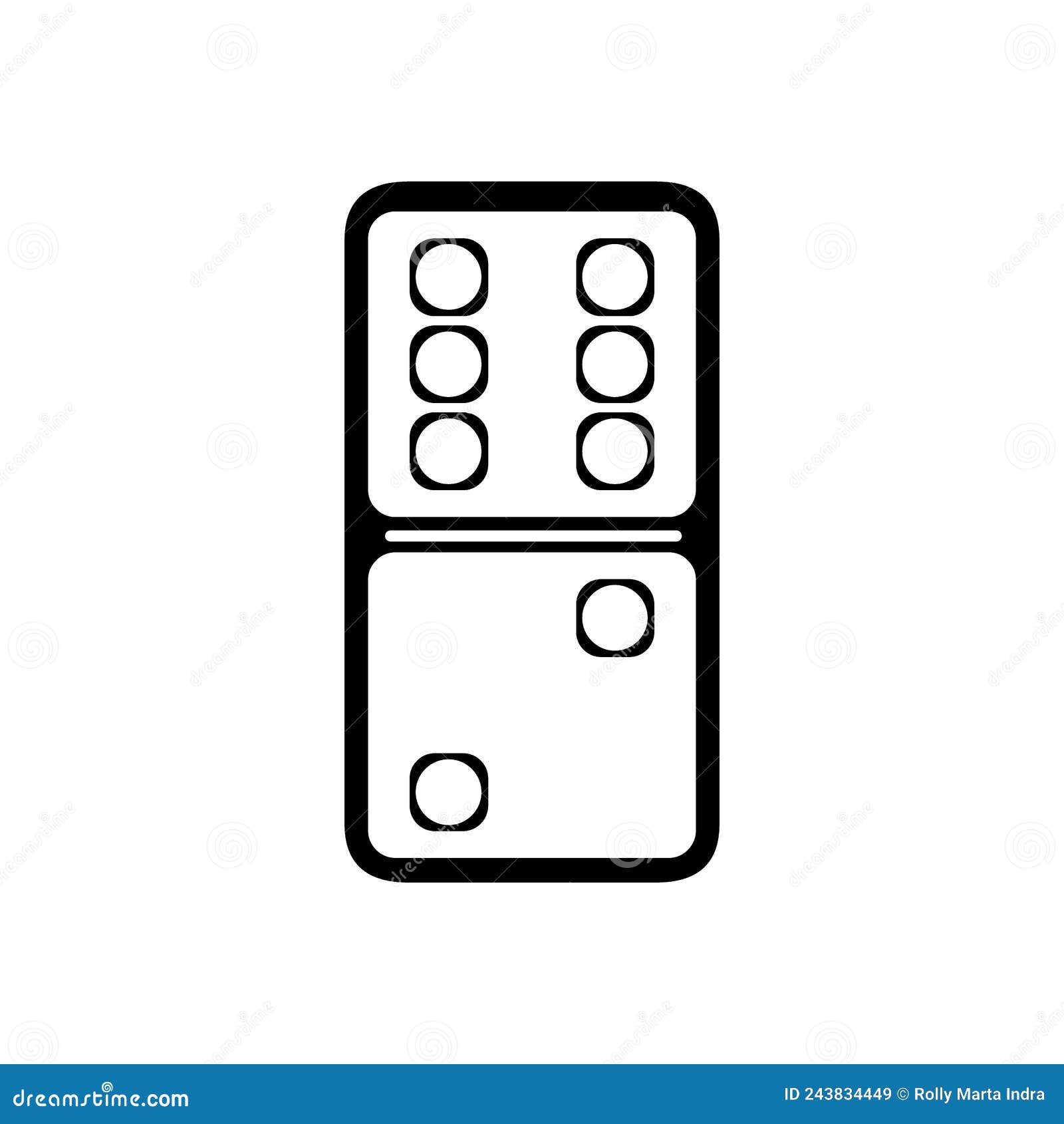 Vector Illustration of Realistic Domino Full Set Isolated on ...