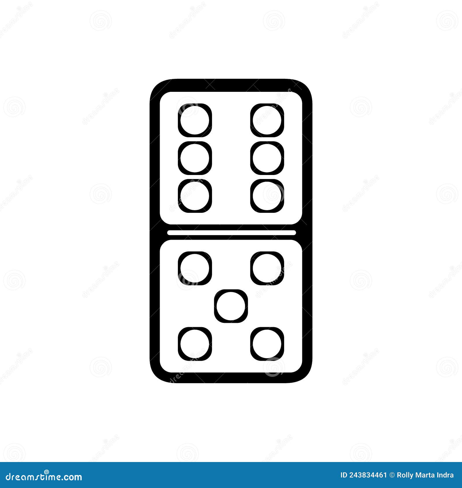 Vector Illustration of Realistic Domino Full Set Isolated on ...