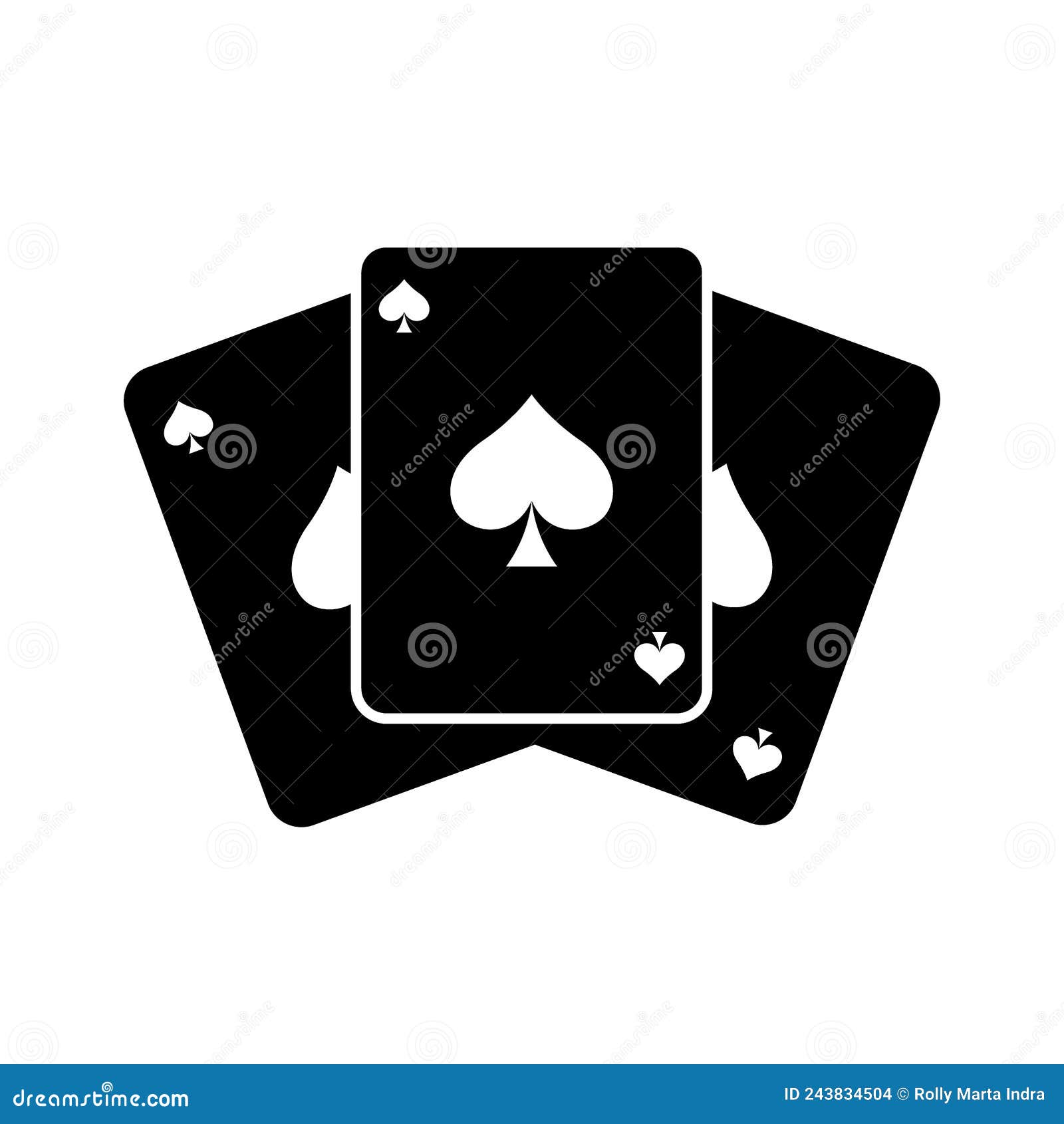 Playing Cards and Symbols, Vector Illustration 4 Different Card Symbols ...