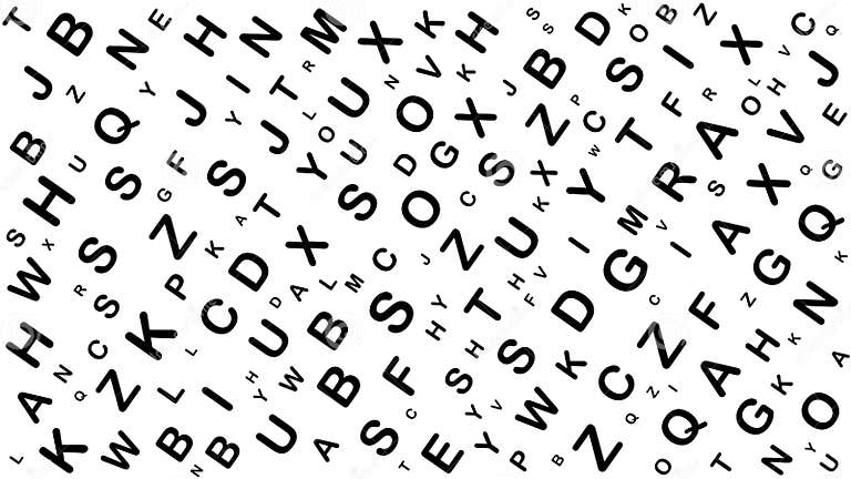 Alphabet Letters Isolated on a White Background Abstract, Letters are ...