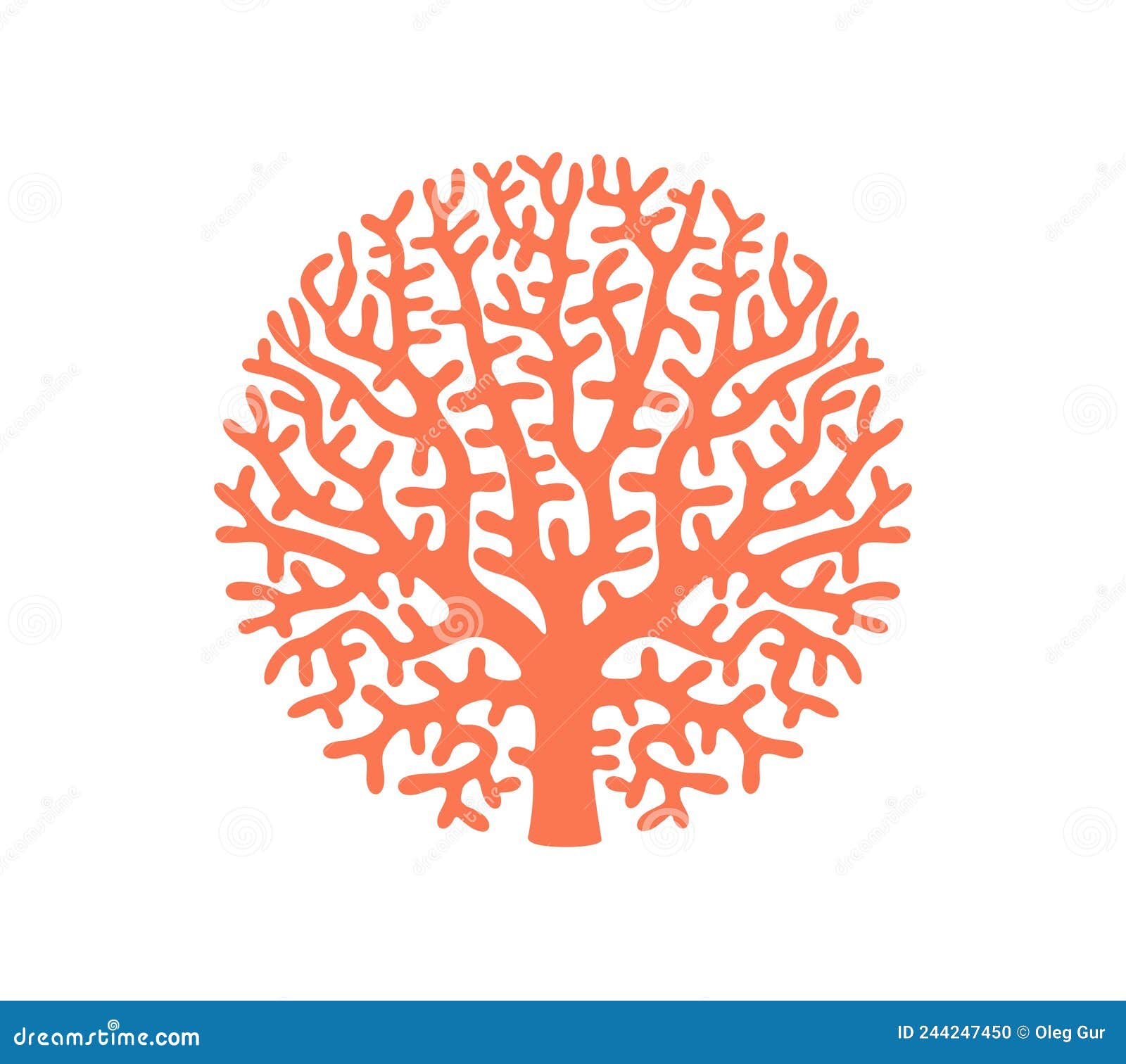 Coral Logo. Isolated Coral on White Background Stock Vector ...
