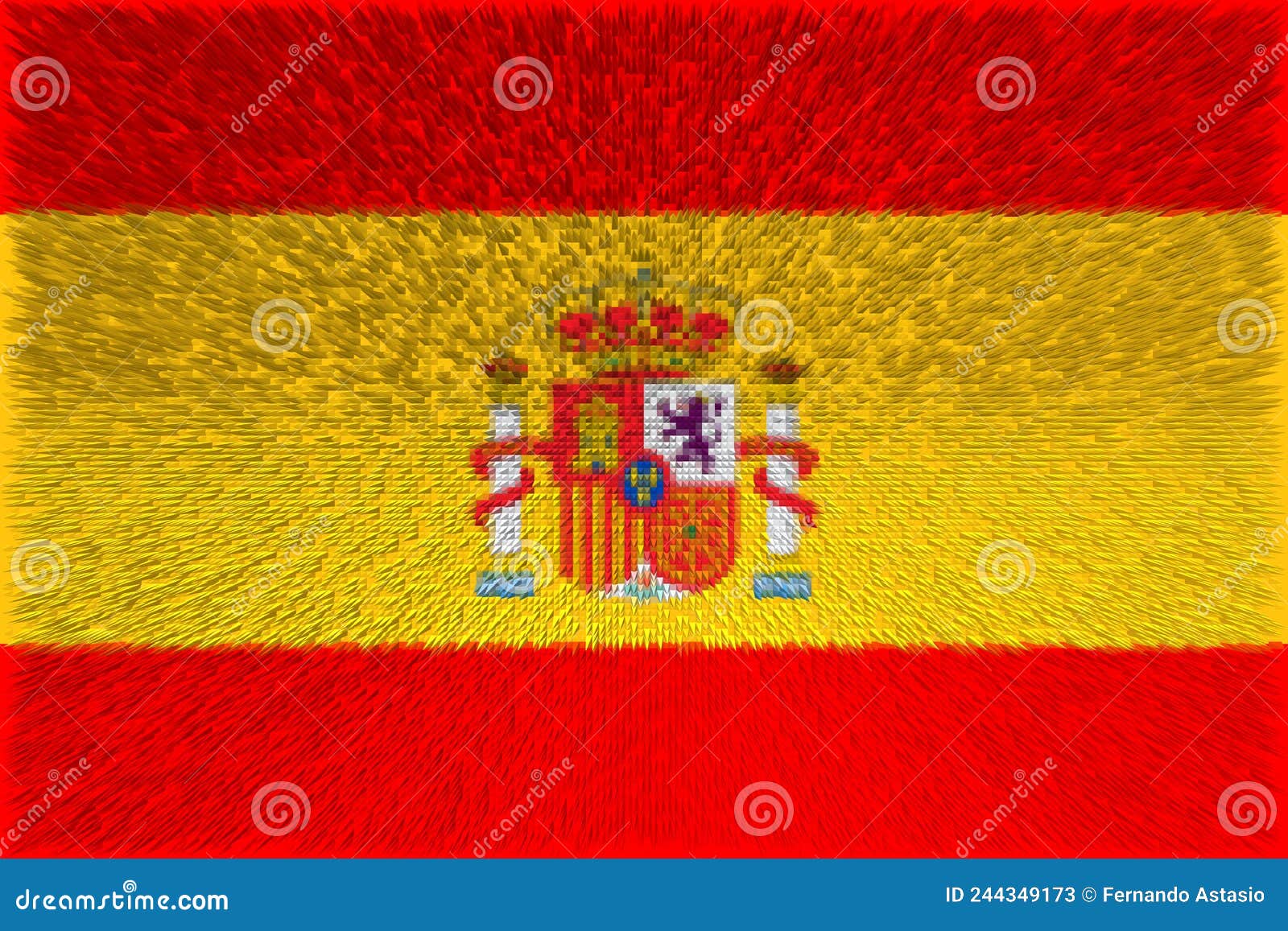 Spain. Flag of Spain. Llustration of the Flag of Spain. Horizontal ...