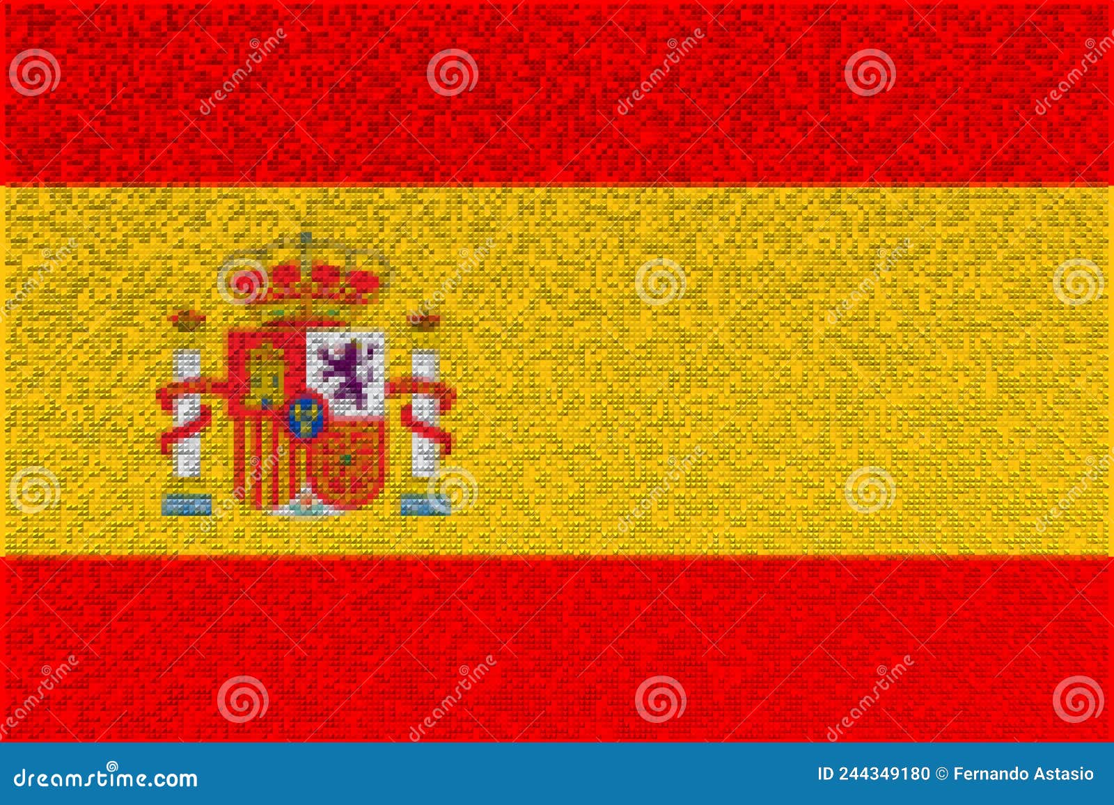 Spain. Flag of Spain. Llustration of the Flag of Spain. Horizontal ...