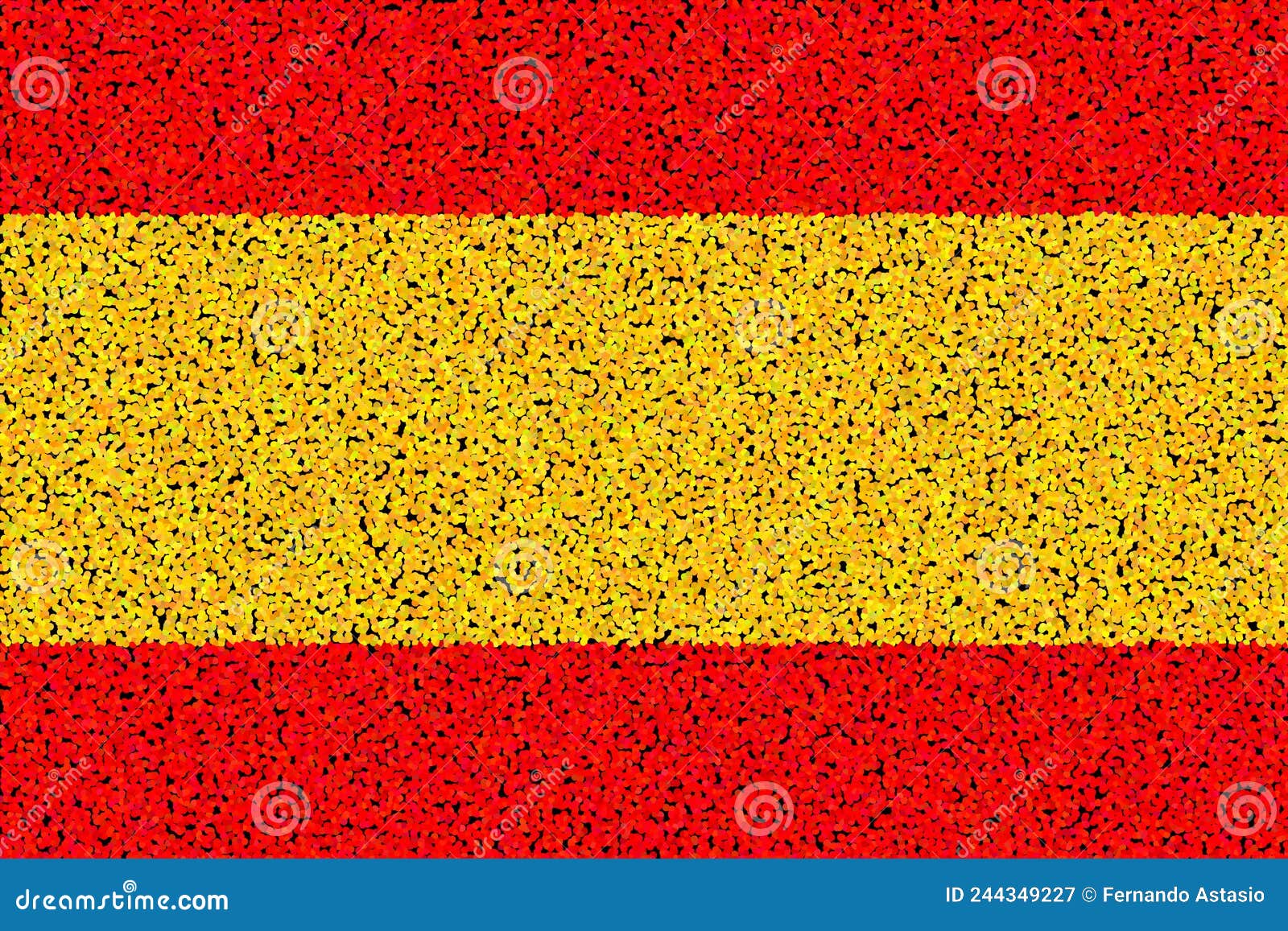 Spain. Flag of Spain. Llustration of the Flag of Spain. Horizontal ...