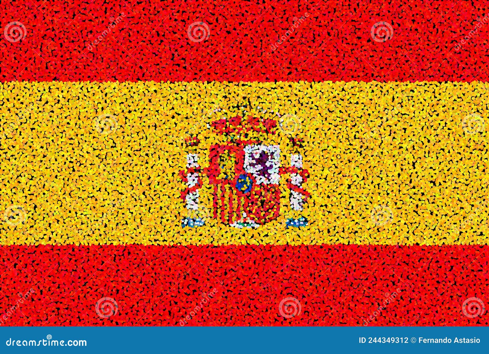 Spain. Flag of Spain. Llustration of the Flag of Spain. Horizontal ...