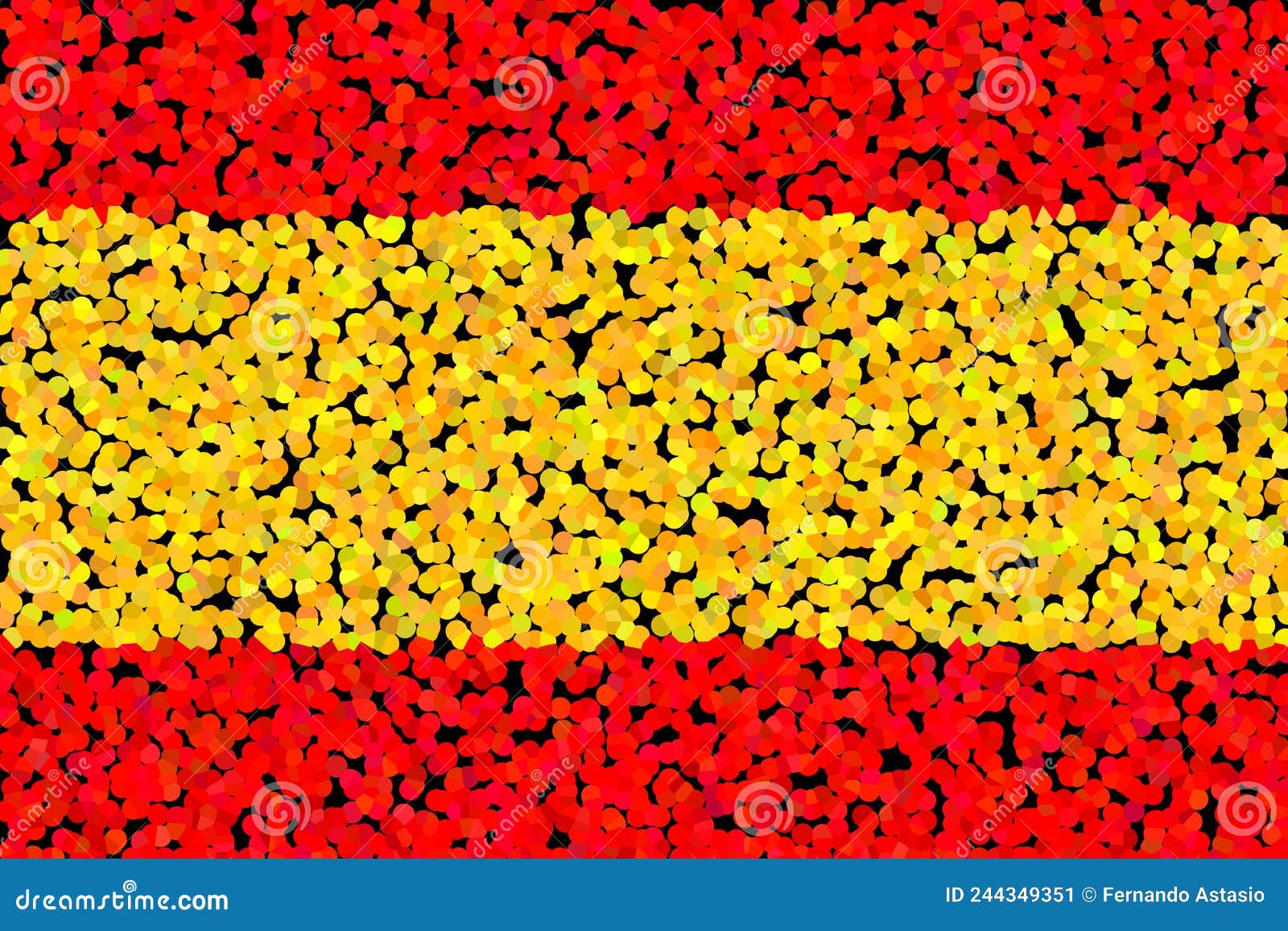 Spain. Flag of Spain. Llustration of the Flag of Spain. Horizontal ...