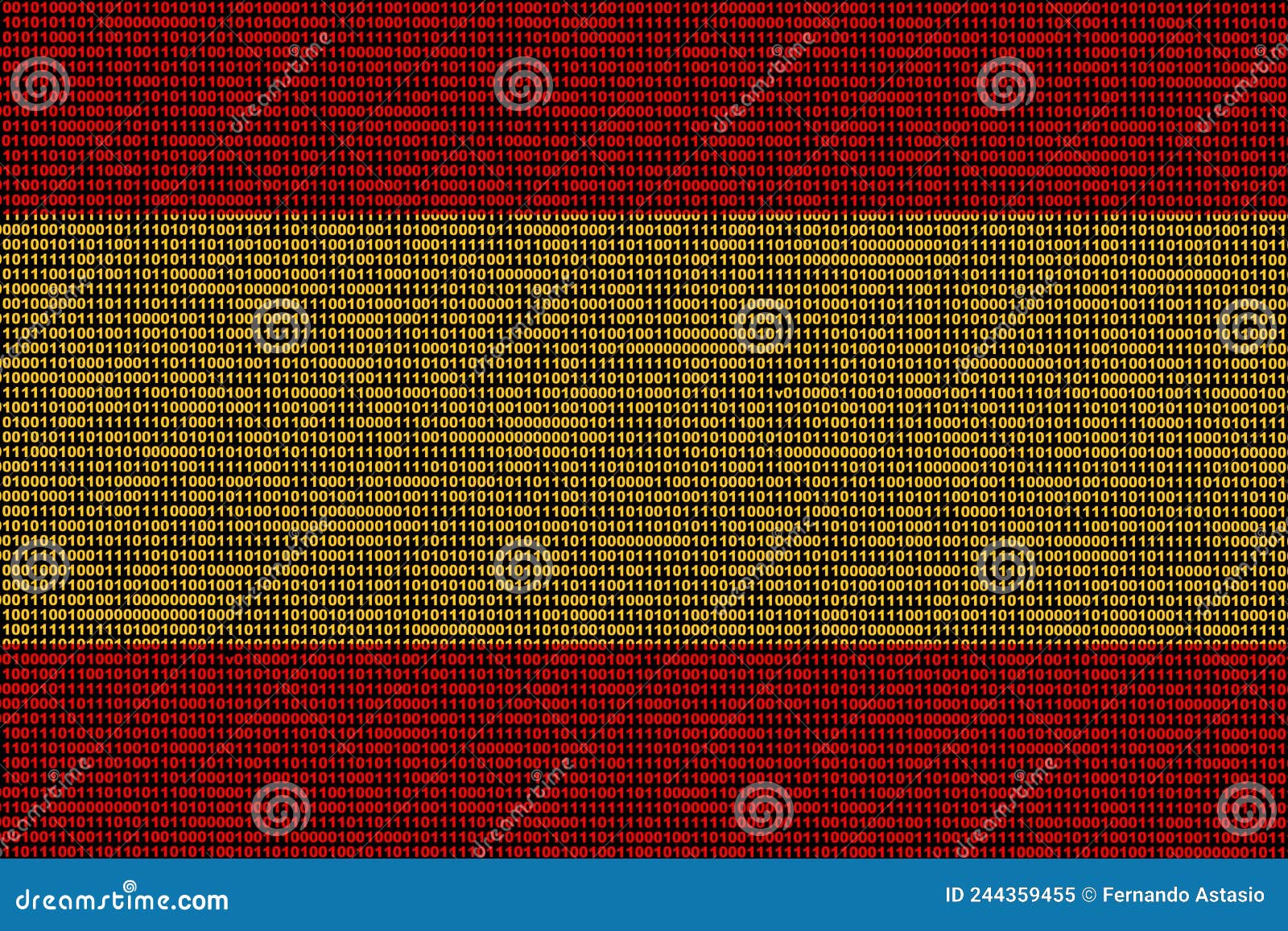 Hacker Spain. Digital Flag of Spain and a Binary Background ...
