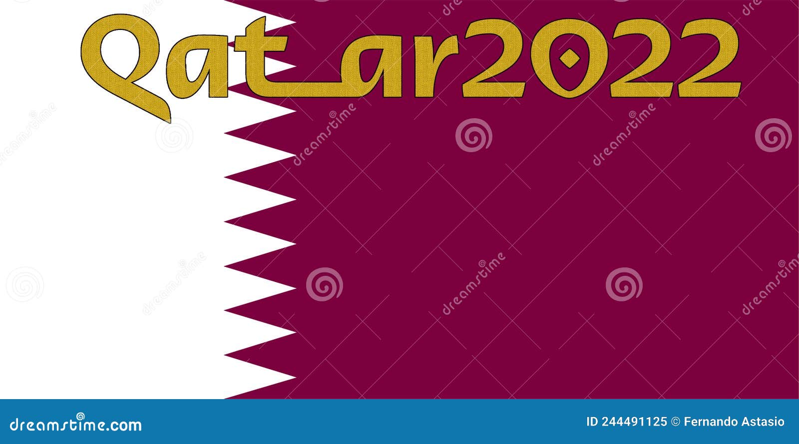 Qatar 2022. World Cup 2022. Banner On The Theme Of The World ...