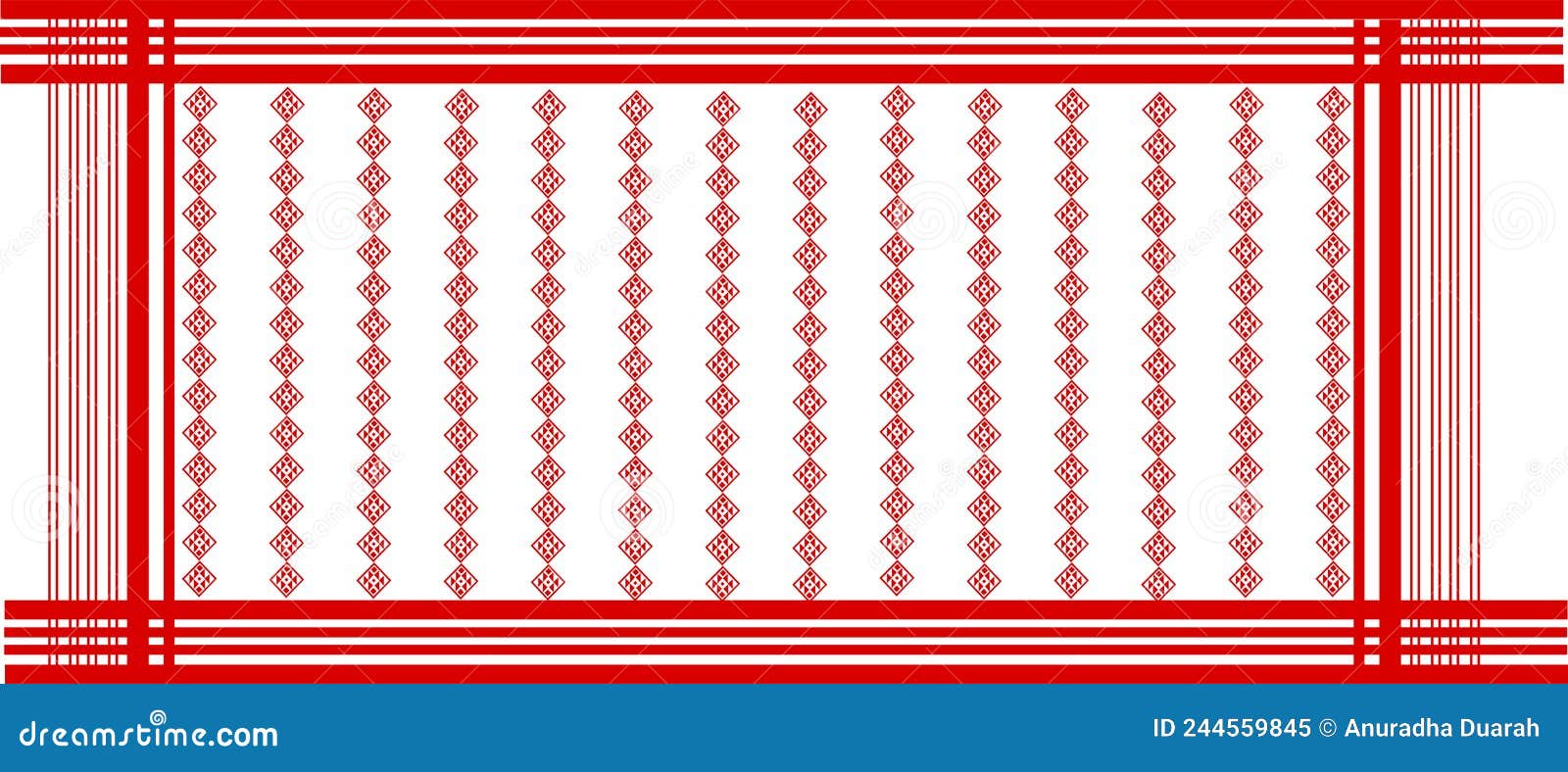 Gaomsa - the Assamese Traditional Attire Stock Illustration ...