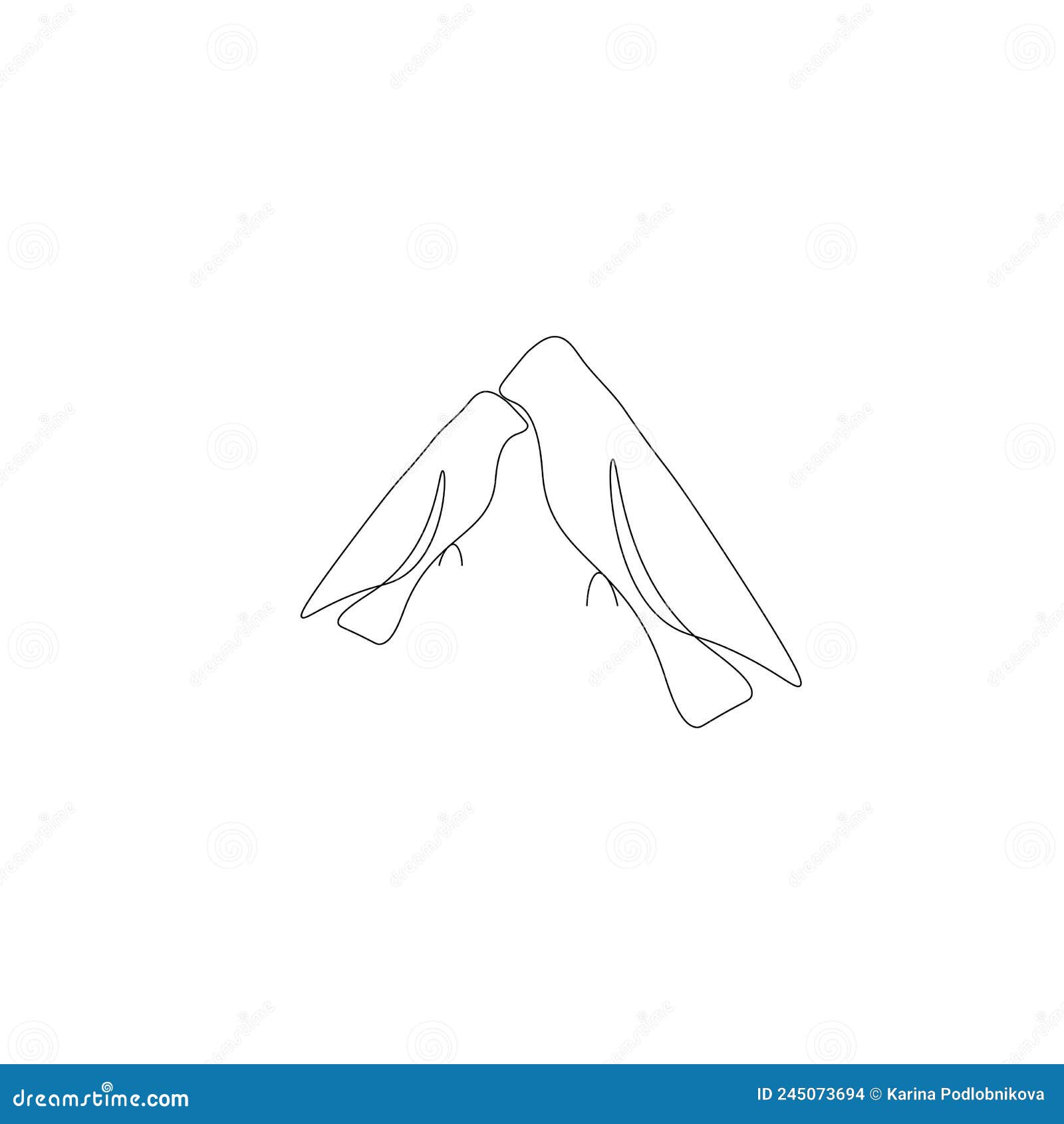 Birds Animals Line Drawing, Vector Illustration Stock Vector ...