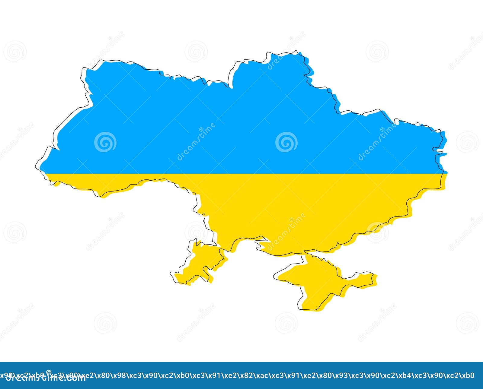 Ukraine color map. stock illustration. Illustration of european - 245099582