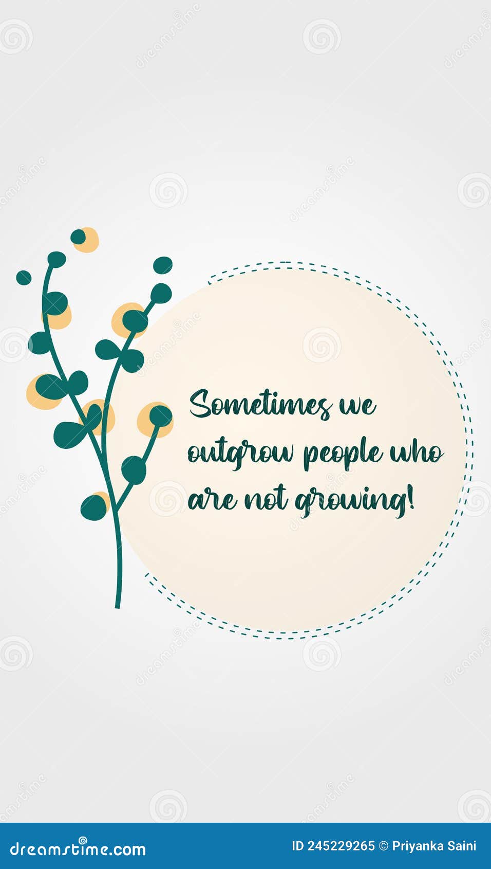 Inspiring Motivational Quote with Floral Frame Stock Vector ...