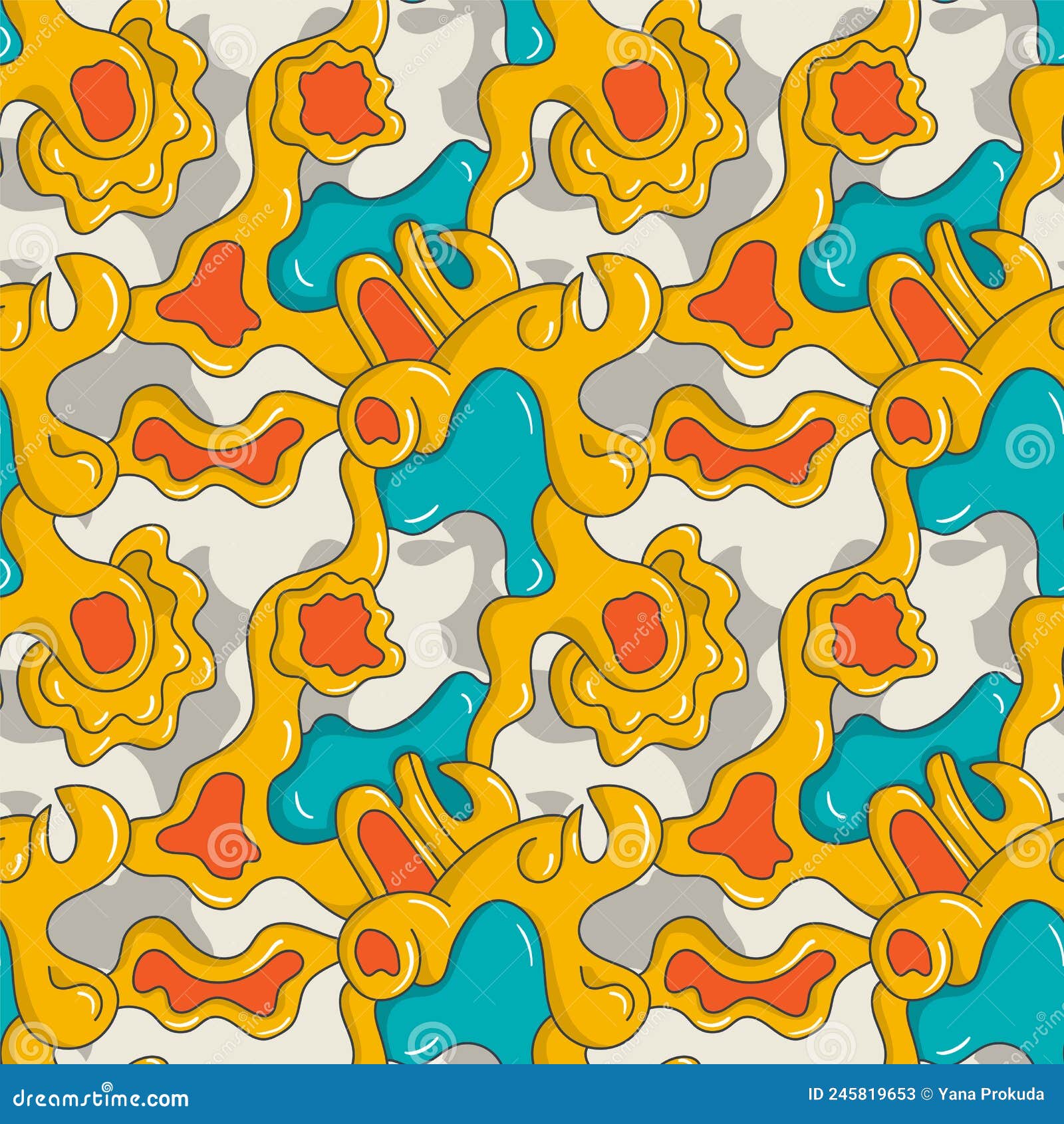 Abstract Seamless Unusual Pattern with Psychedelic Print Stock Vector ...