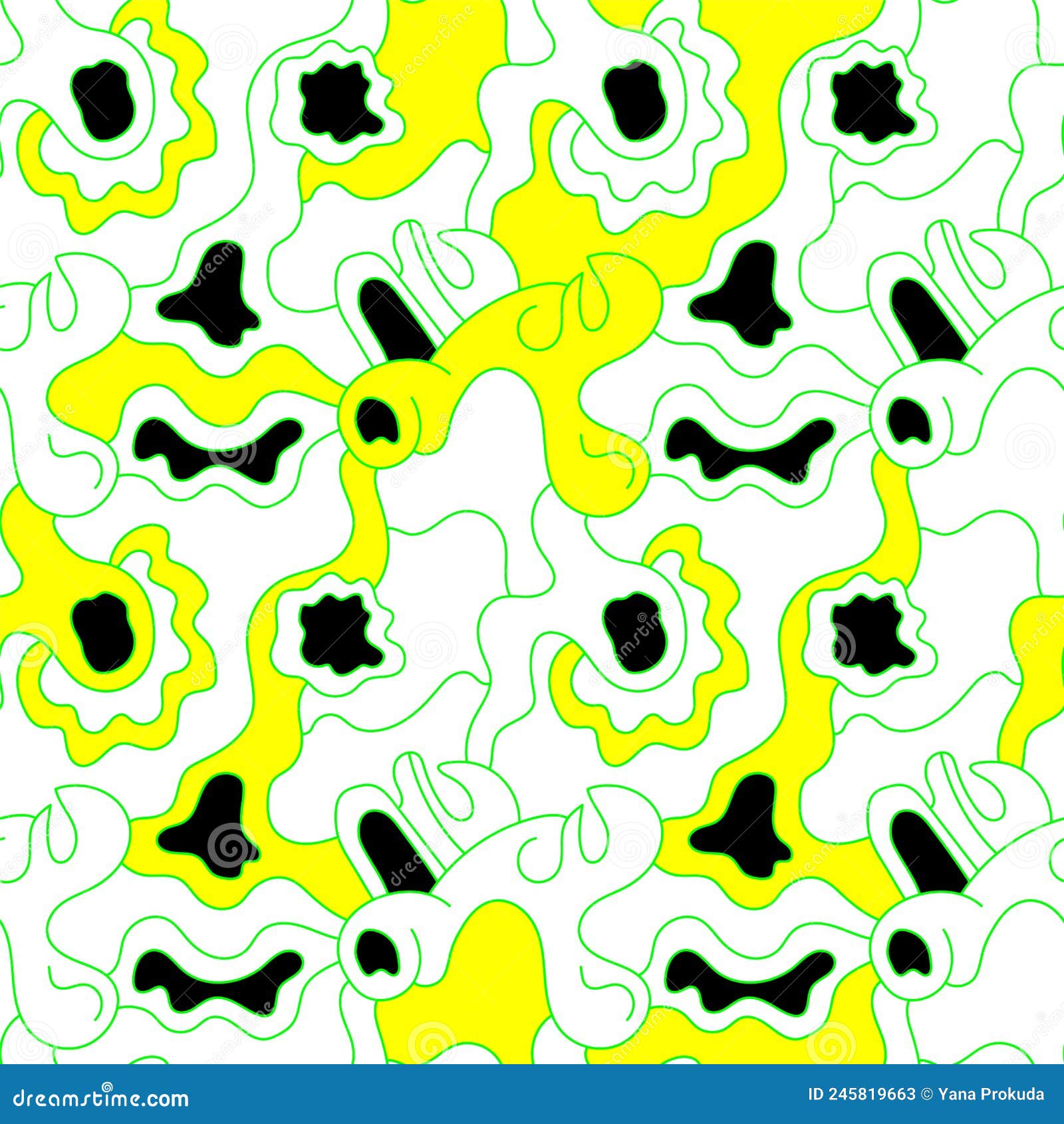 Abstract Seamless Unusual Pattern with Psychedelic Print Stock Vector ...