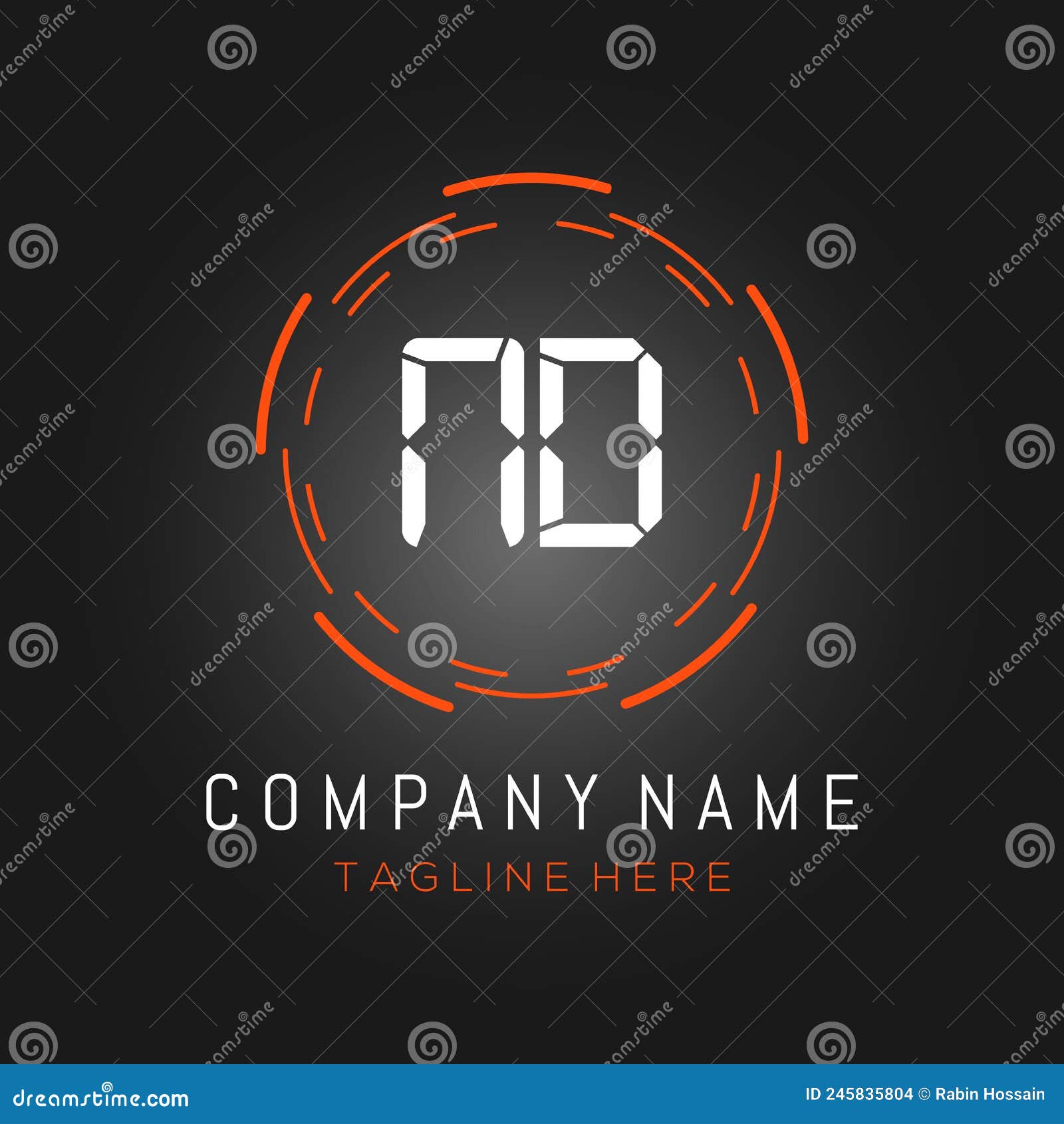 AD Circle Letter Logo Design . Stock Vector - Illustration of vector ...