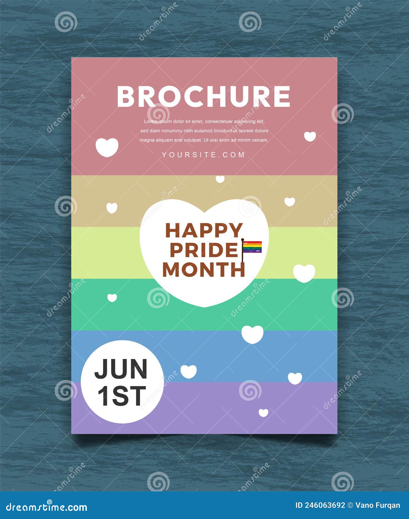 Lgbt Happy Pride Month Banner With Colorful Rainbow Watercolor Splash
