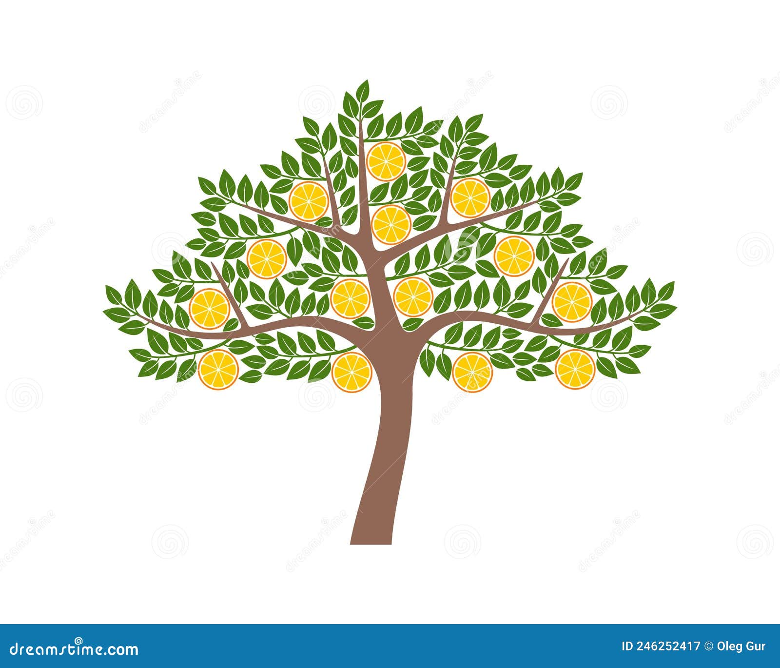 Orange Tree Logo. Isolated Orange Tree on White Background Stock Vector ...