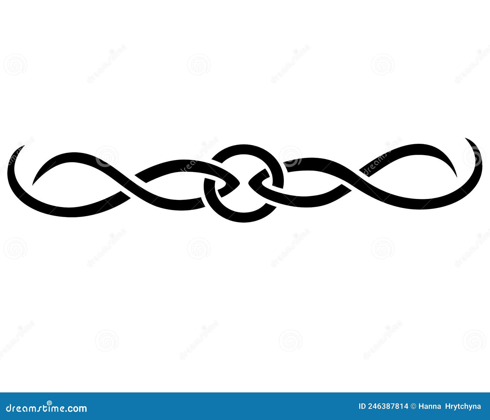 Celtic Divider Is A Intertwining Knots Pattern, Vintage Engraving ...