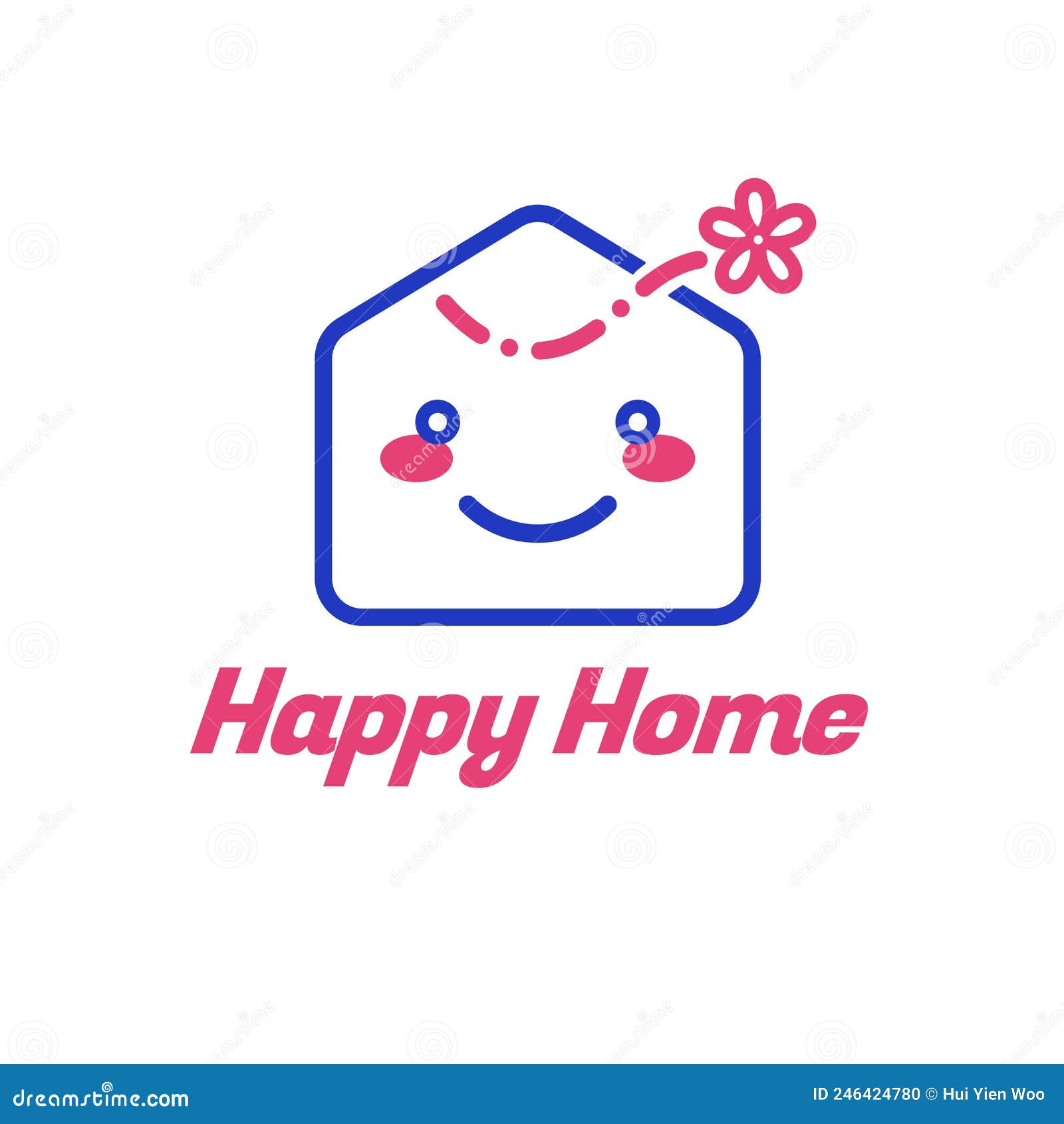 Happy Home Nursery House Cleaning Fresh Scent Illustration Logo Design ...