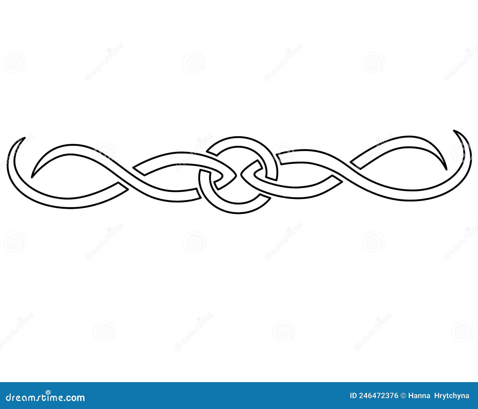 Celtic Style Divider or Border - Line Element for Coloring and ...