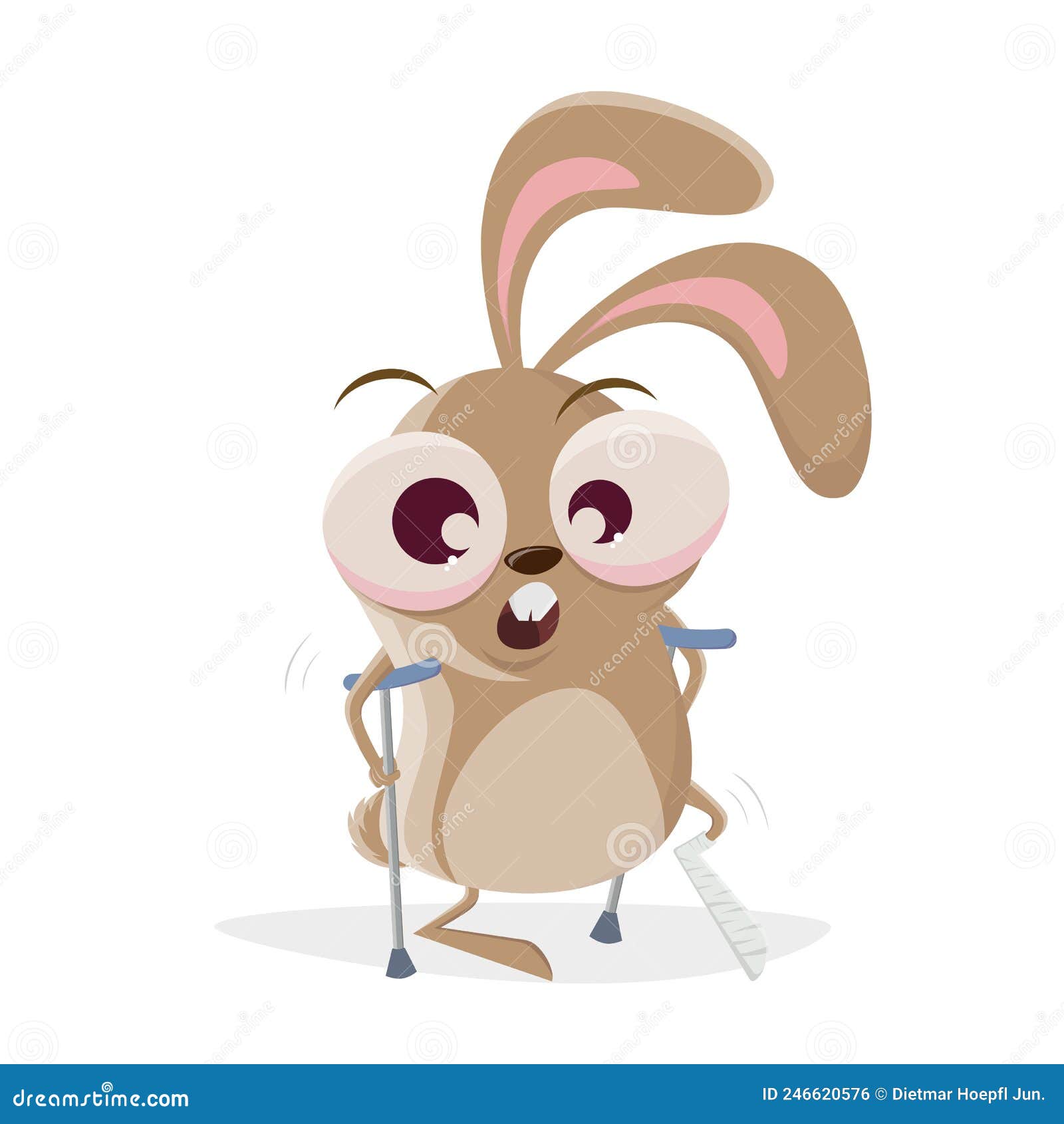Rabbit Injury Splinting Leg Illustration | CartoonDealer.com #58714328