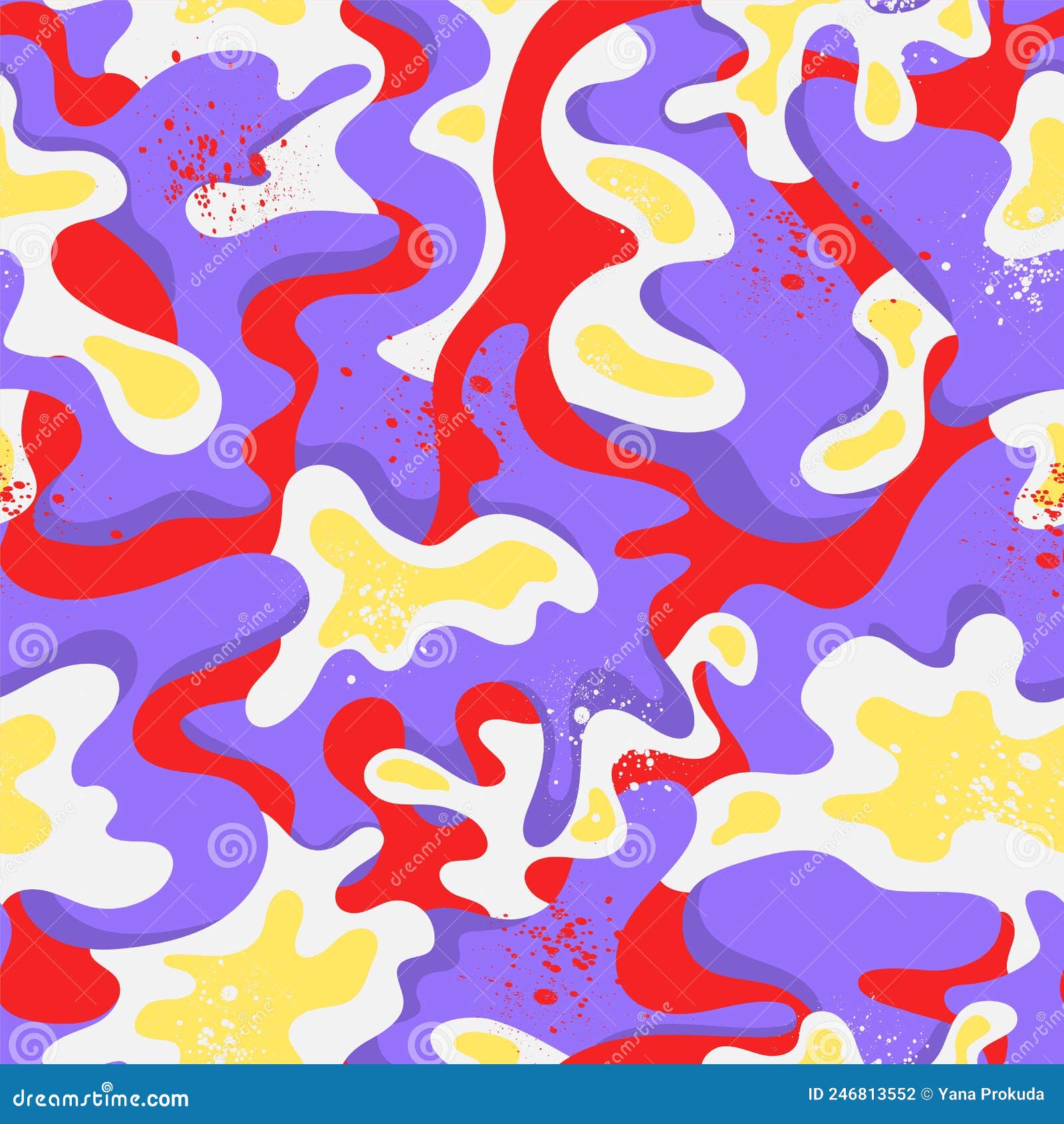 Seamless Abstract Vector Pattern with Wave Shapes Stock Vector ...