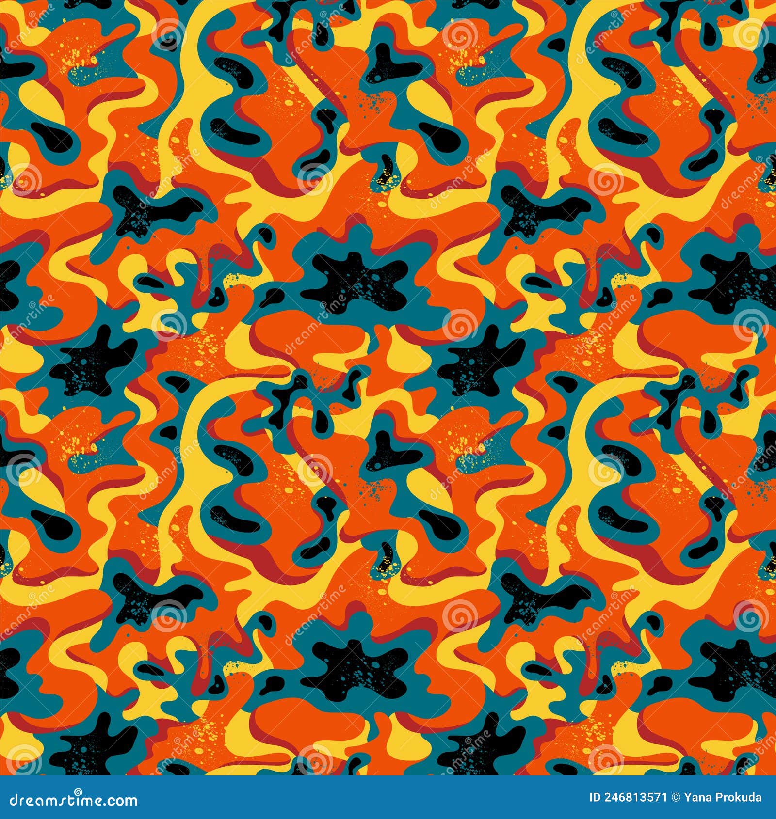 Seamless Abstract Vector Pattern with Wave Shapes Stock Vector ...